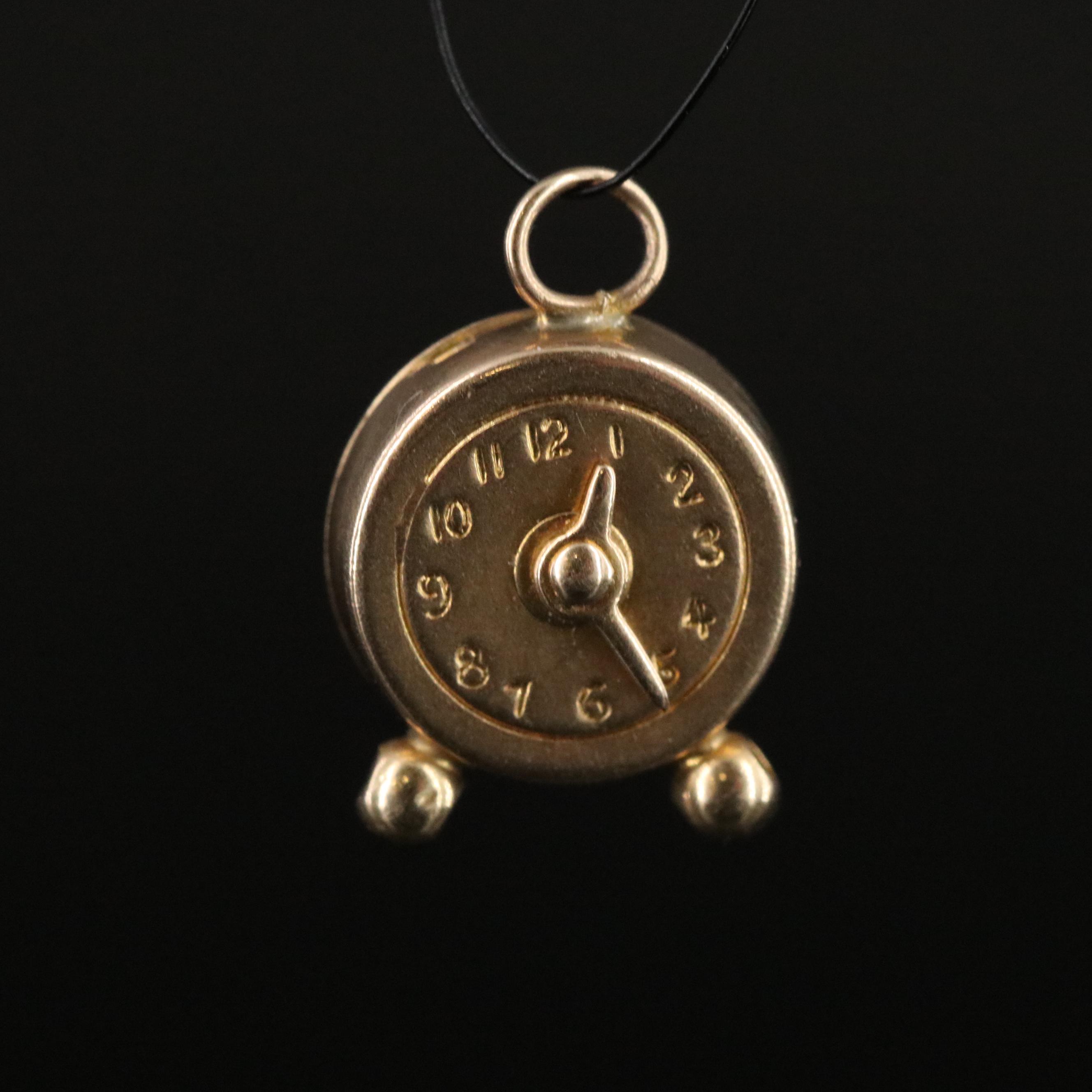14K Articulated Alarm Clock Charm | Everything But The House
