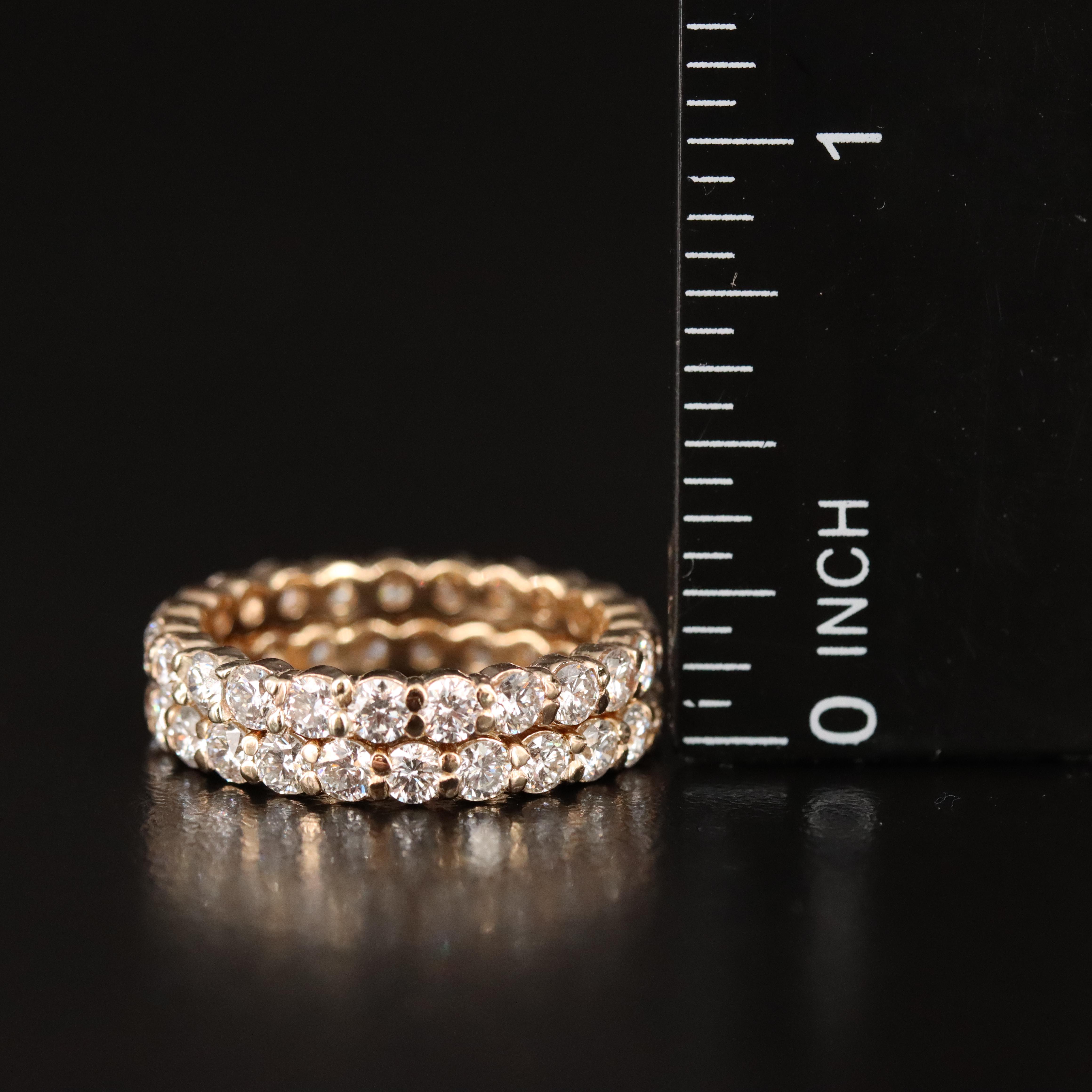 14K 2.76 CTW Lab Grown Diamond Stacking Eternity Bands | EBTH