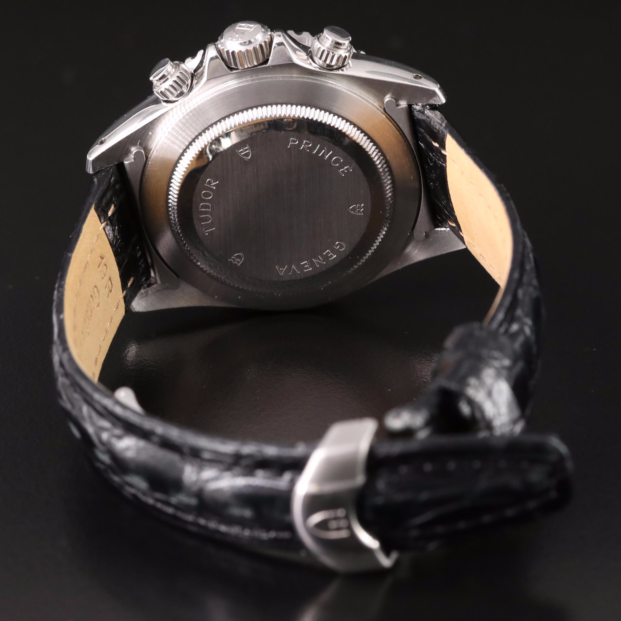 Tudor Prince Tiger Chronograph Black Steel Automatic Watch | EBTH
