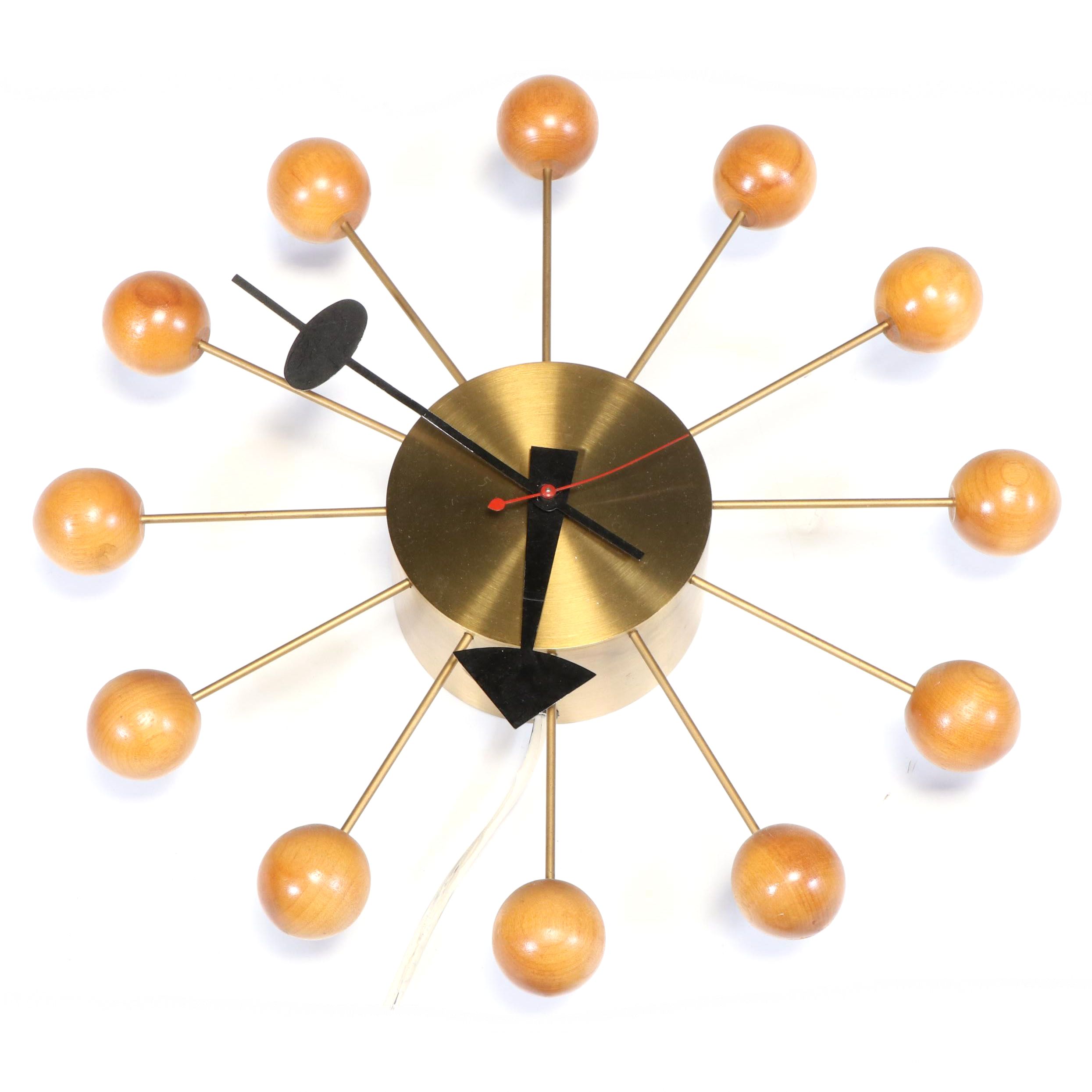 Mid Century Modern George Nelson & Associates Ball Wall Clock | EBTH