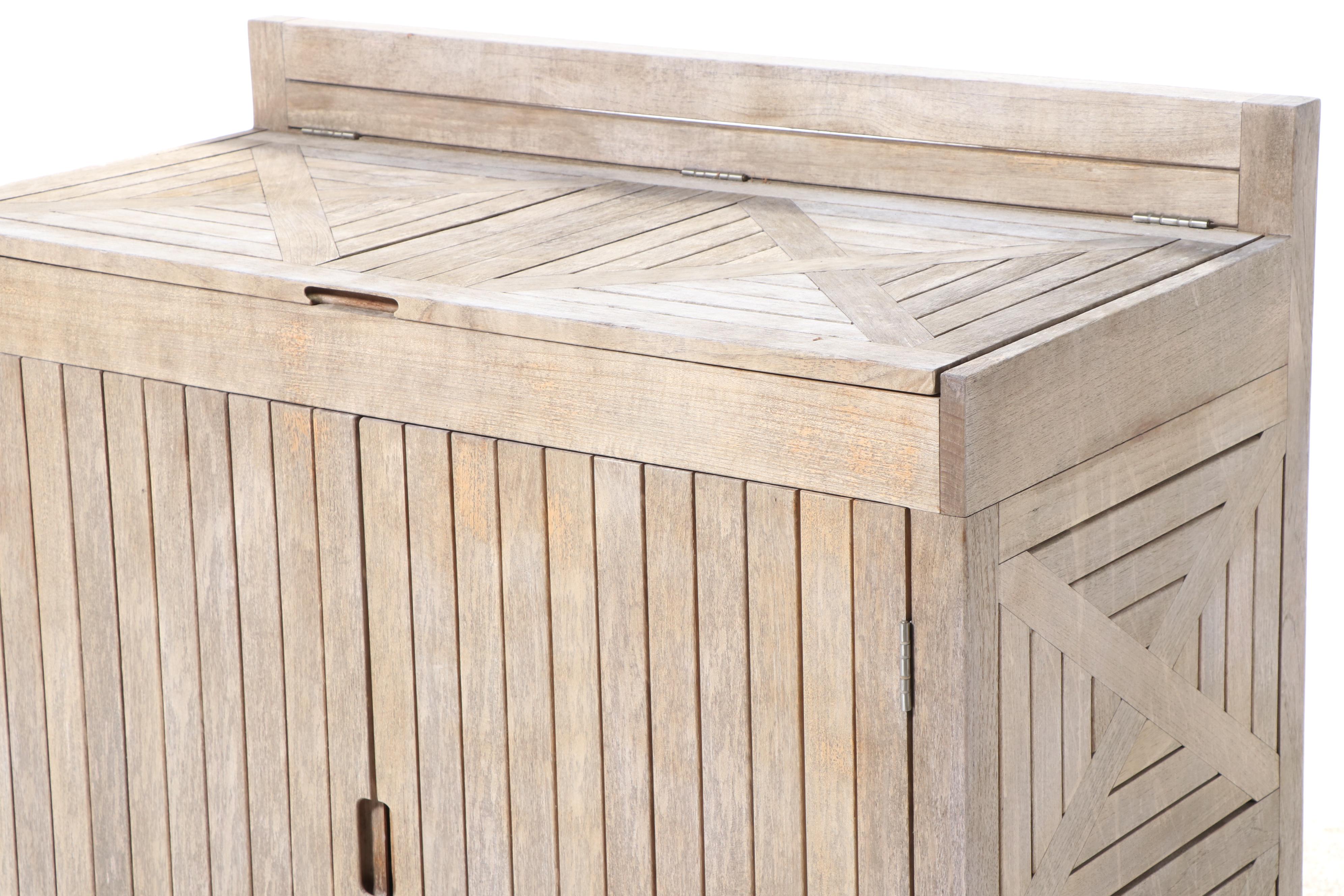 Frontgate "Frances" Teak Outdoor Storage Cabinet | EBTH