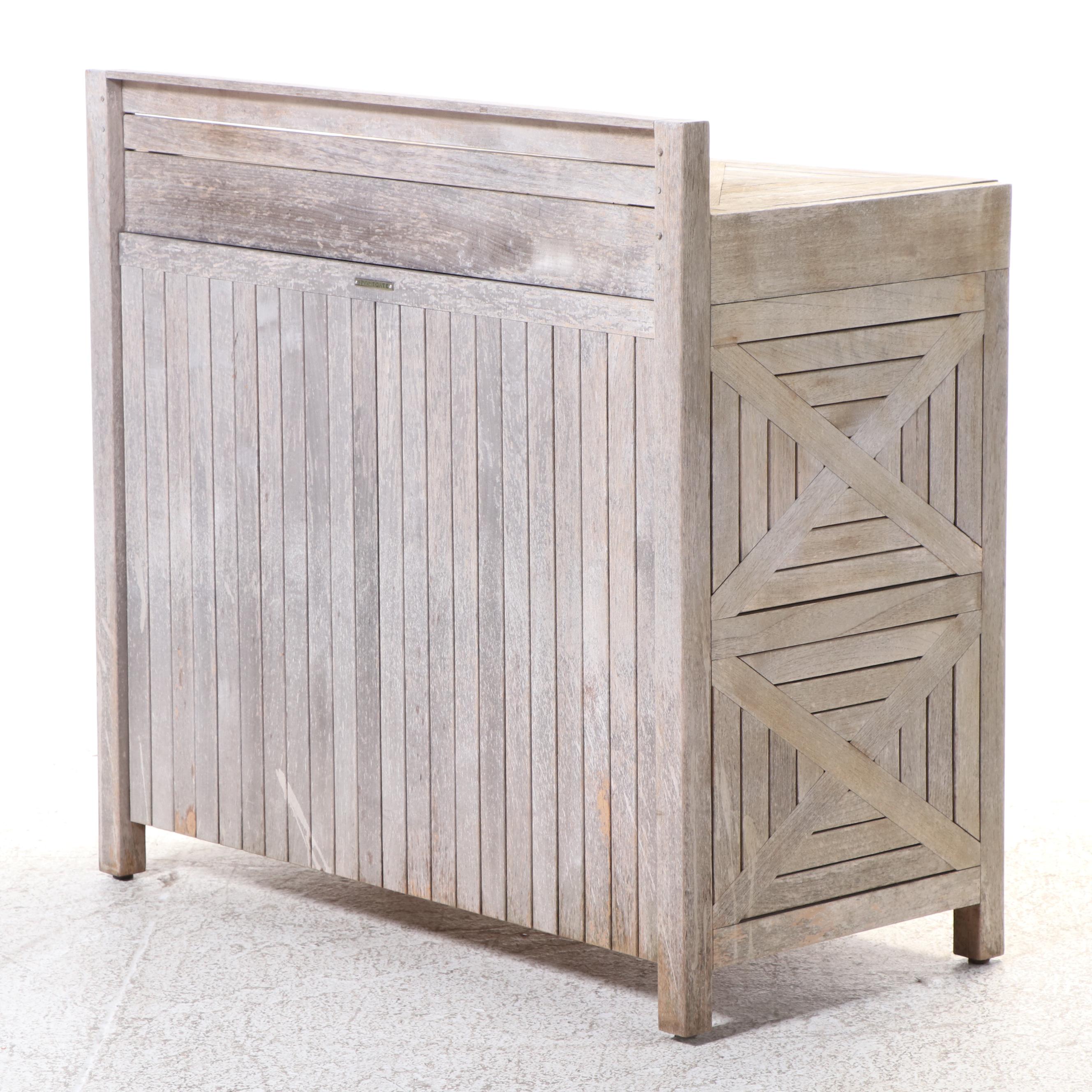 Frontgate "Frances" Teak Outdoor Storage Cabinet | EBTH