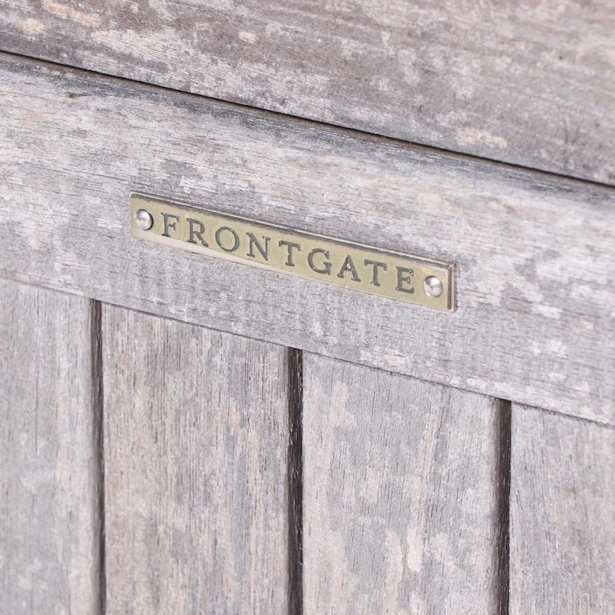 Frontgate Frances Teak Outdoor Storage Cabinet Ebth
