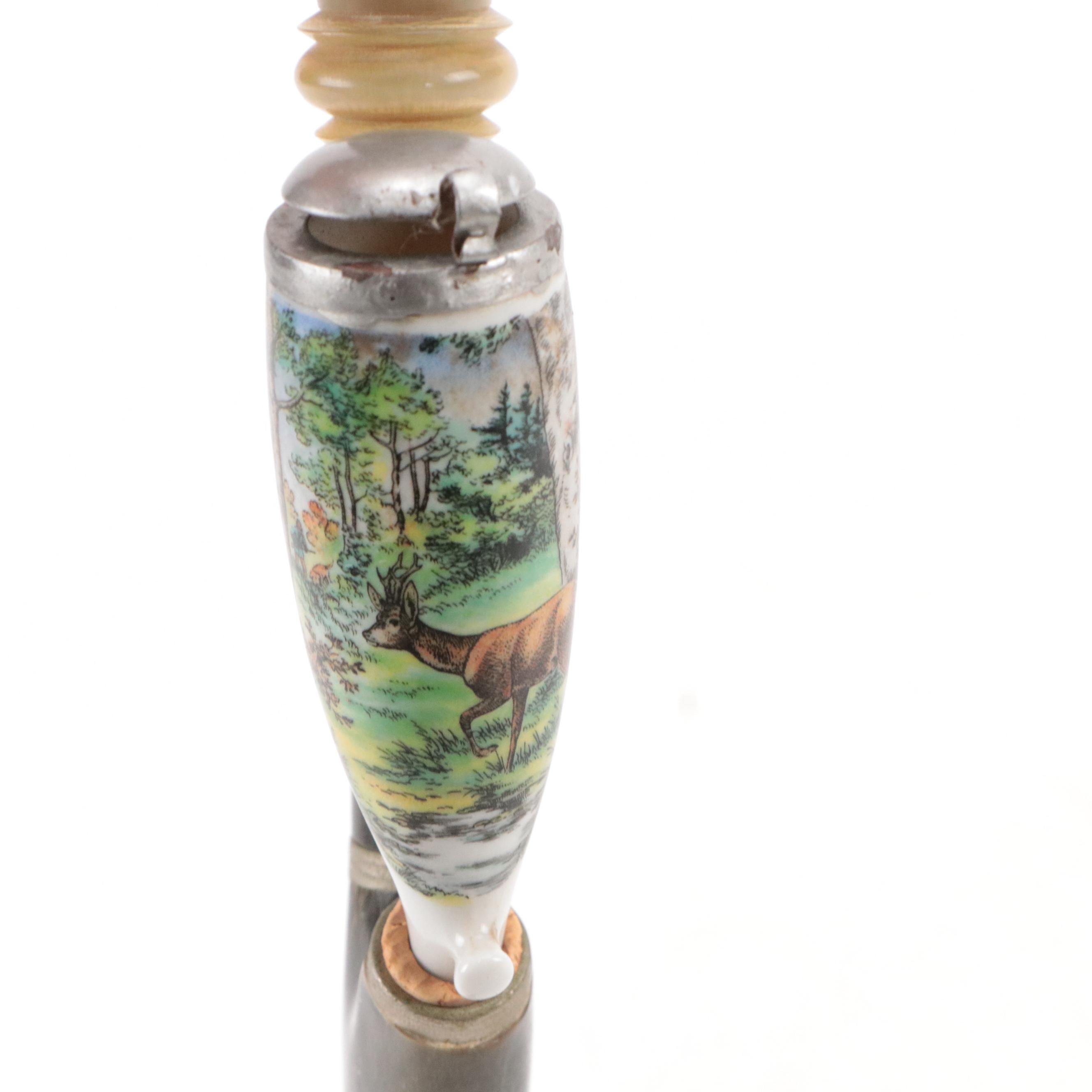 World War I Era German Regimental Hussar Artillery Reservist Smoking ...