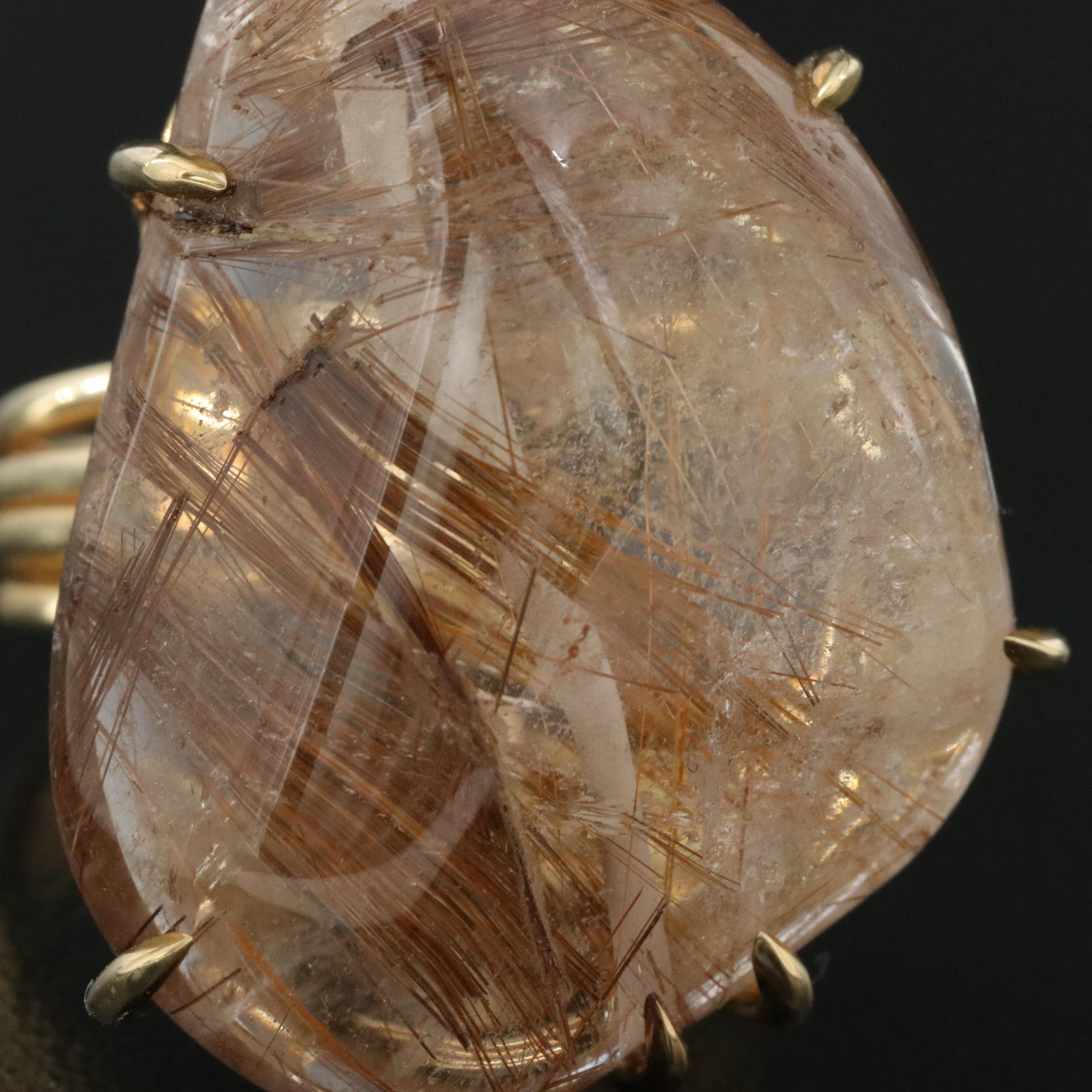 14K Rutilated Quartz Ring | Everything But The House