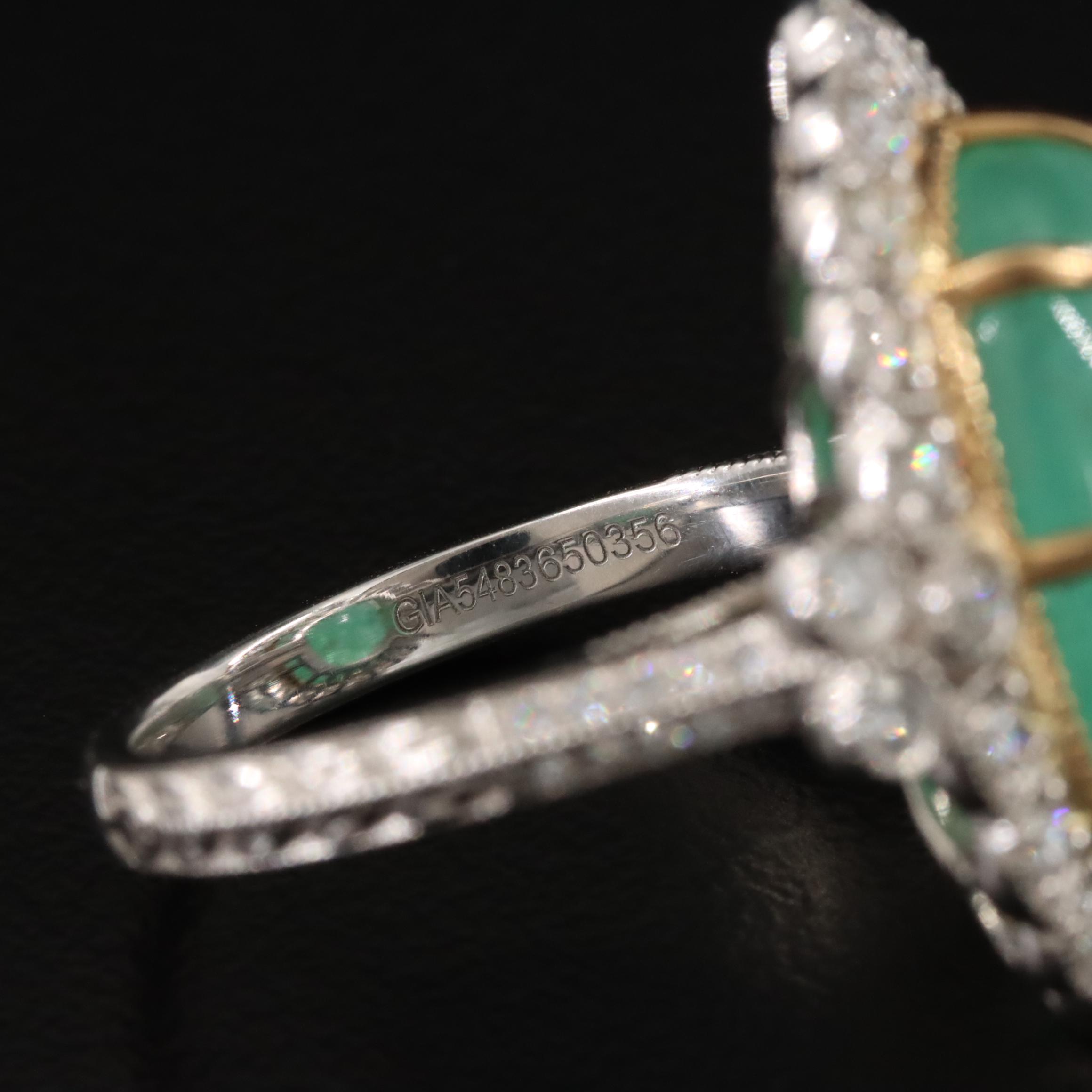 Platinum and 18K 11.57 CT Cat's Eye Paraiba Tourmaline and Diamond Ring ...