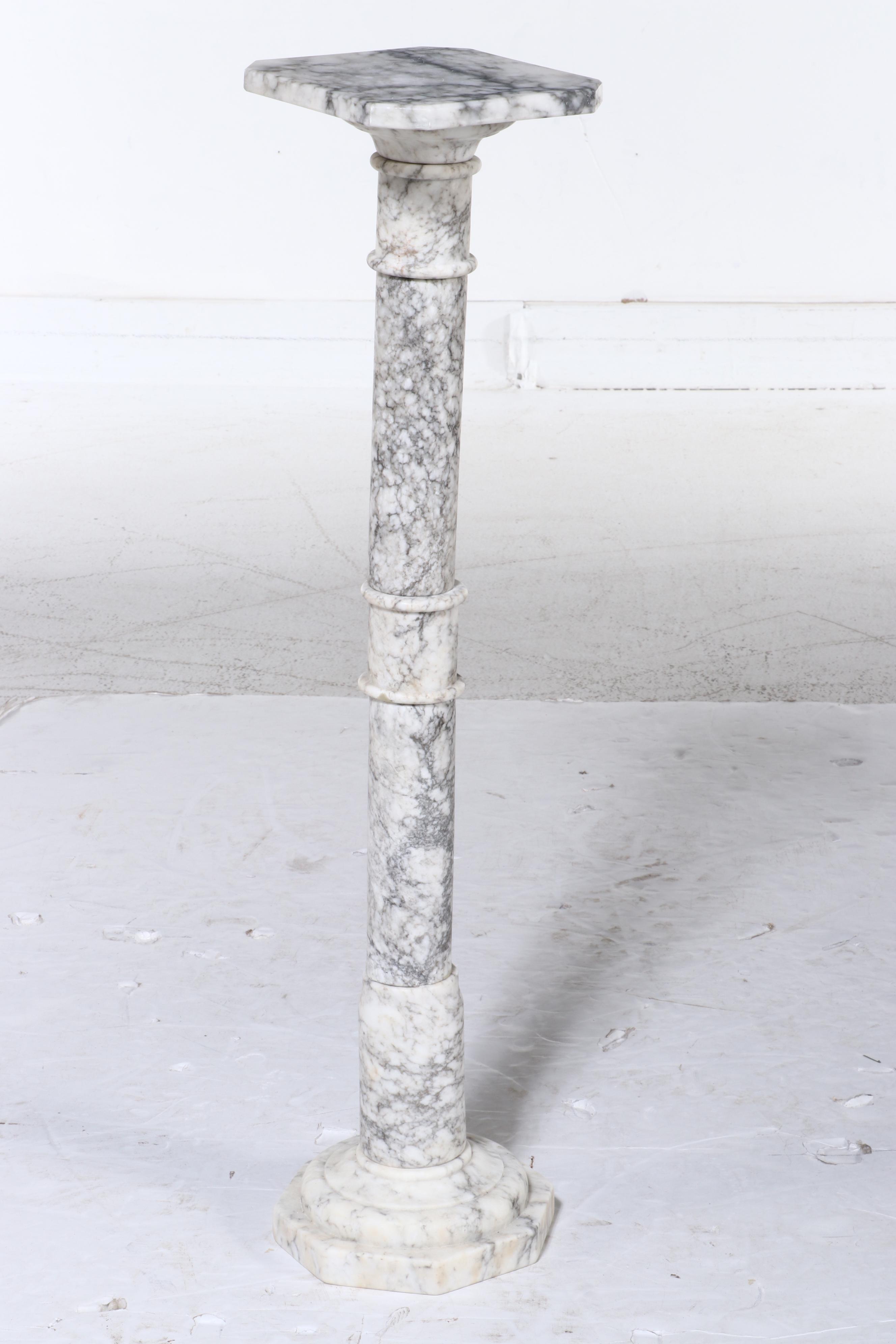 Carved Marble Plant Stand | EBTH