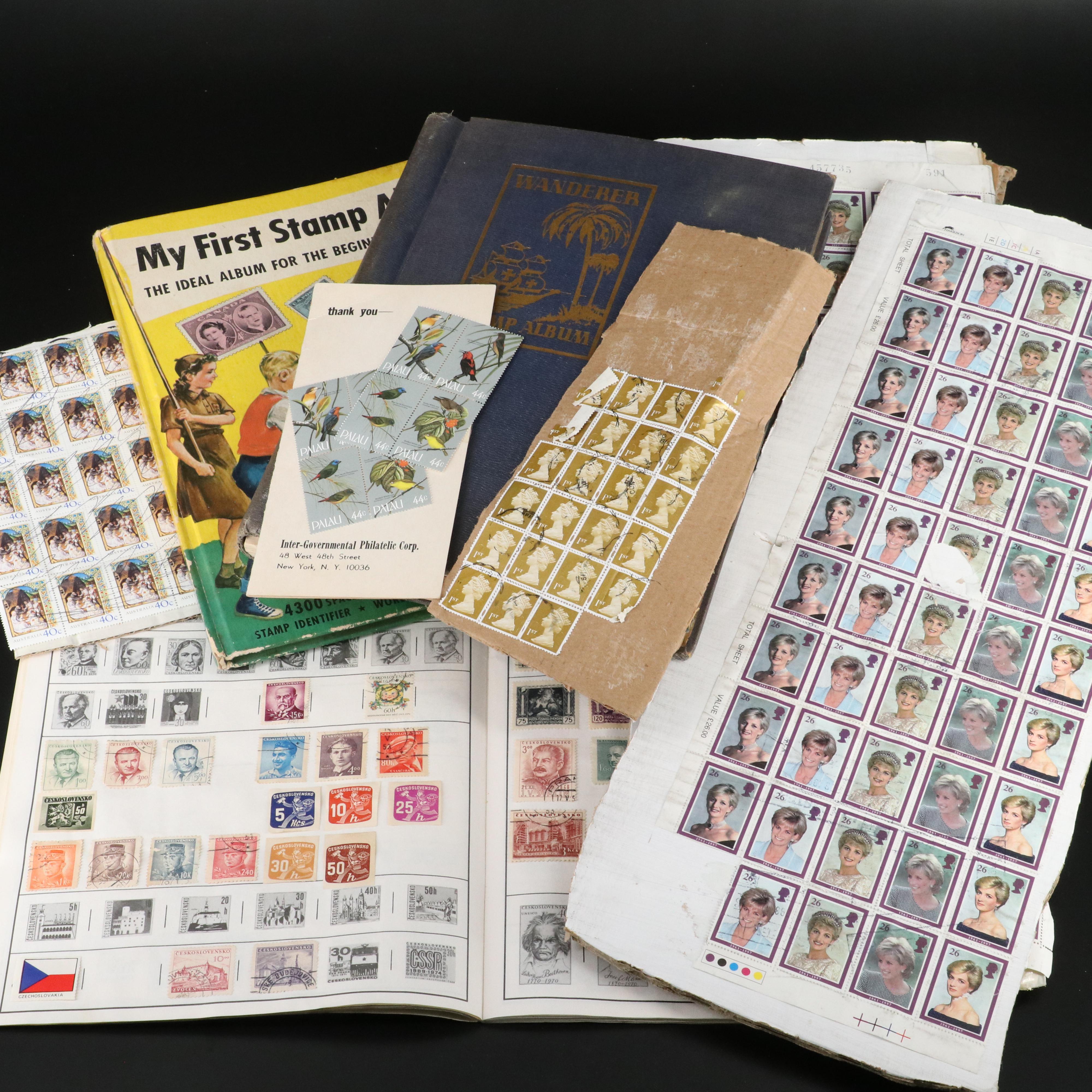 Three Albums of Vintage World Postage Stamps | EBTH