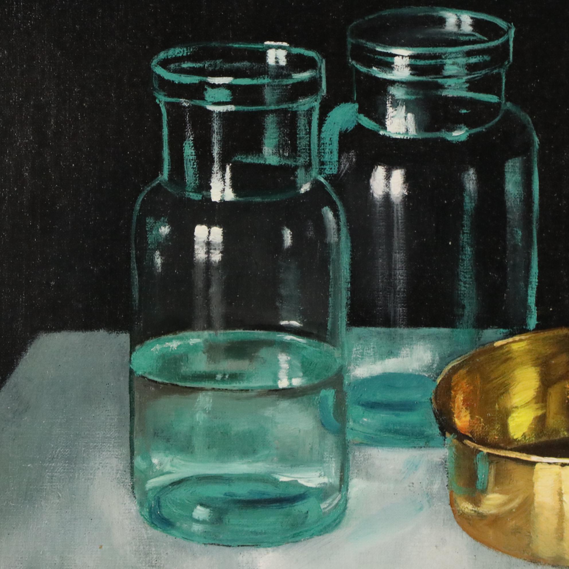 Andras Gombár Oil Painting Still Life with Kitchenware, 20th Century | EBTH