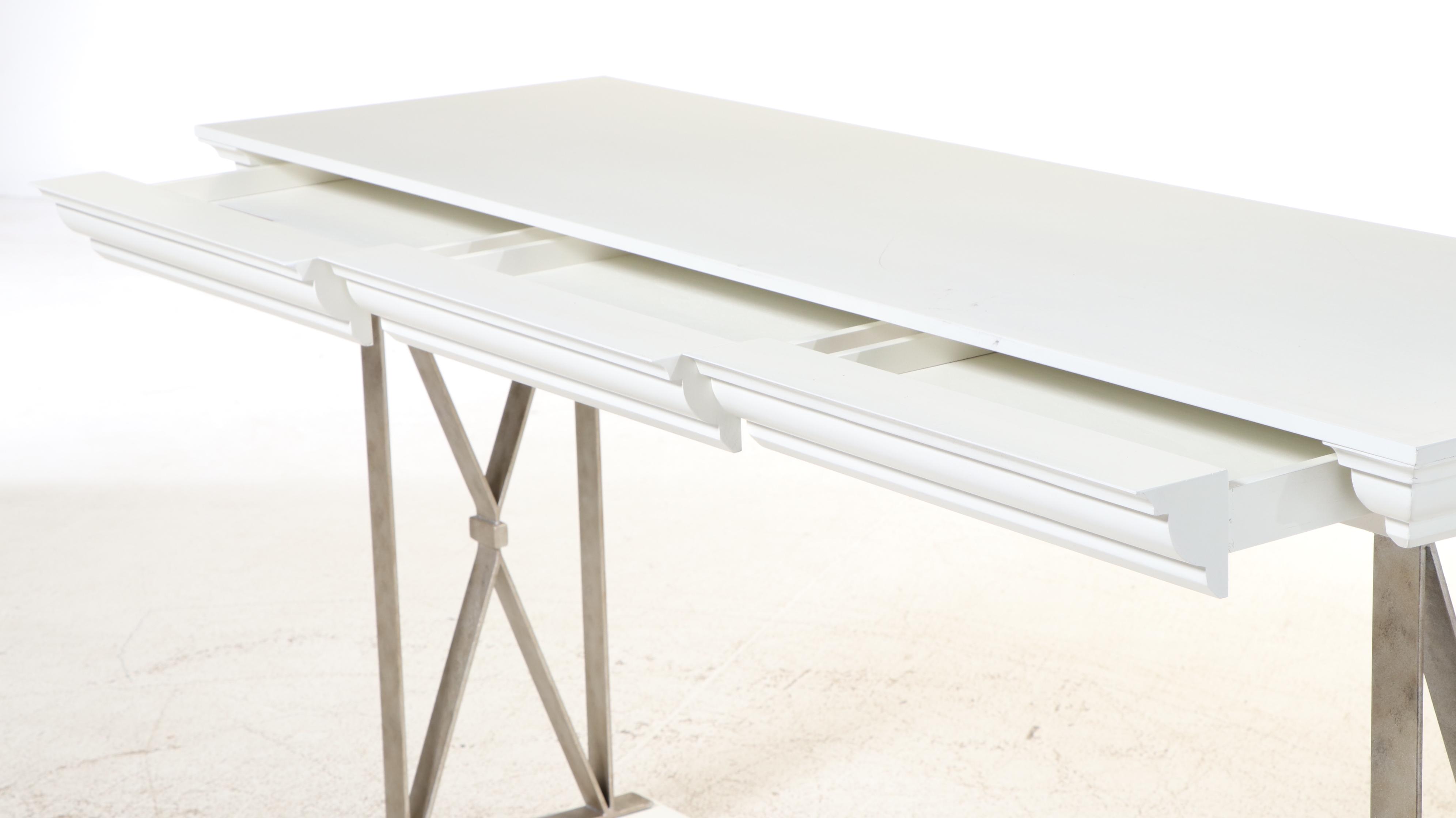 Ballard Designs Campaign Style Two-Drawer Console Table | EBTH