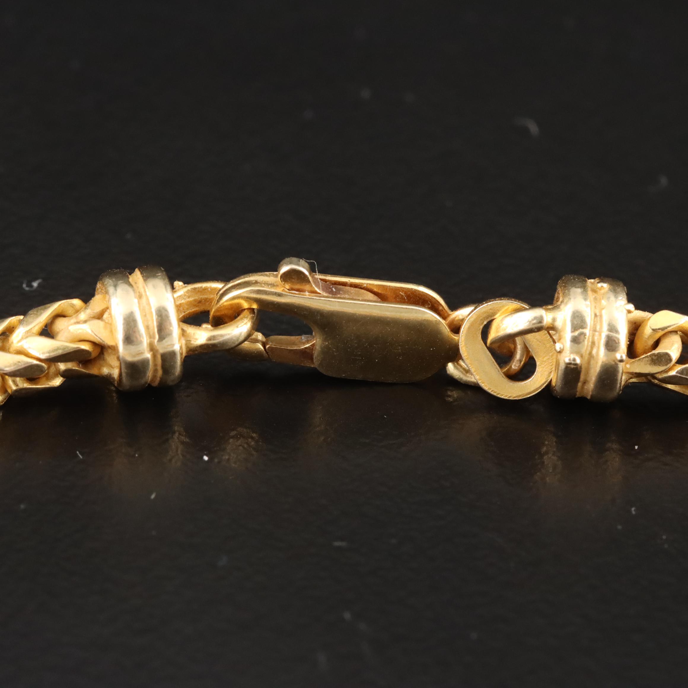 14K Square Curb Chain Necklace | EBTH