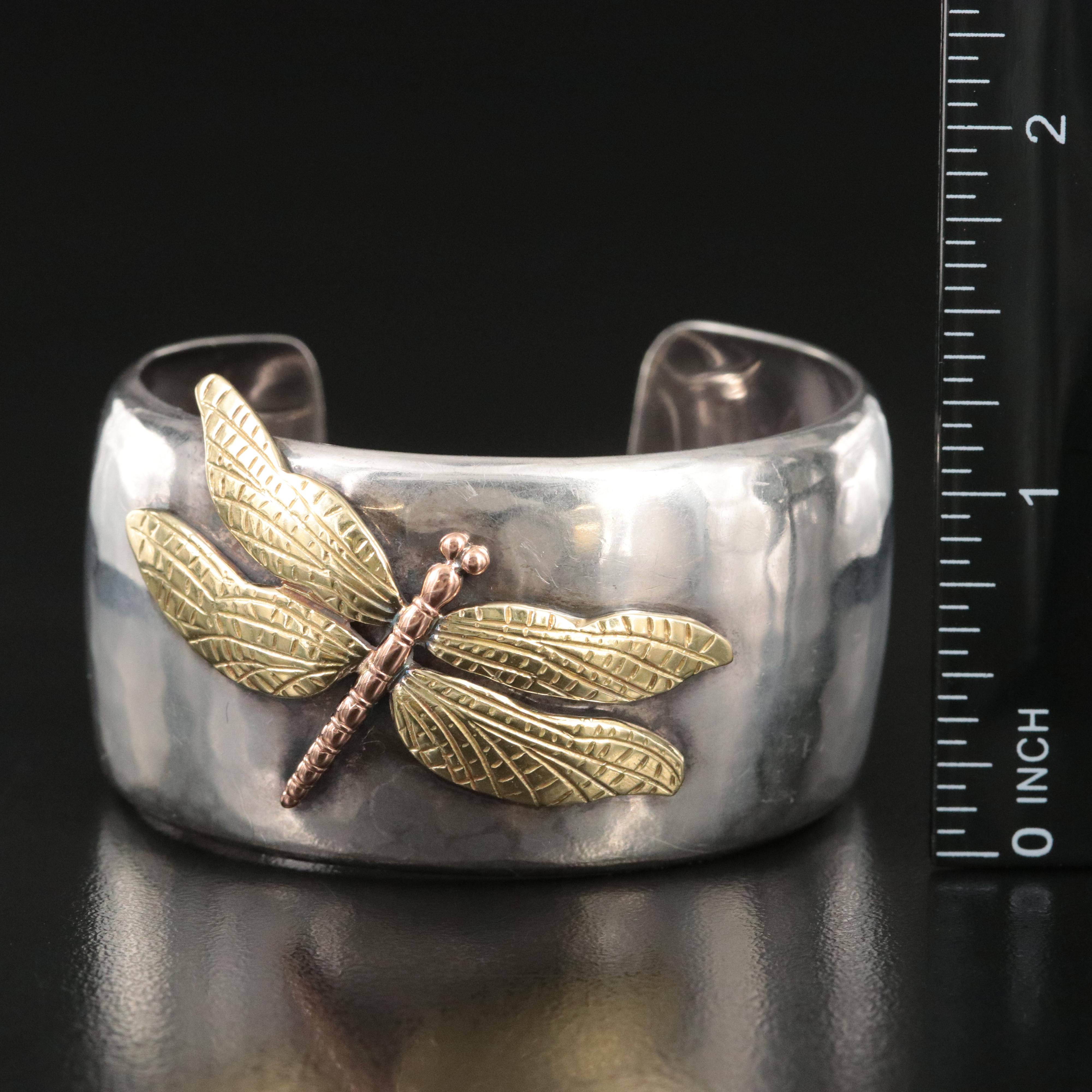 Tiffany & Co. Sterling and 18K Dragonfly Cuff Bracelet | Everything But ...