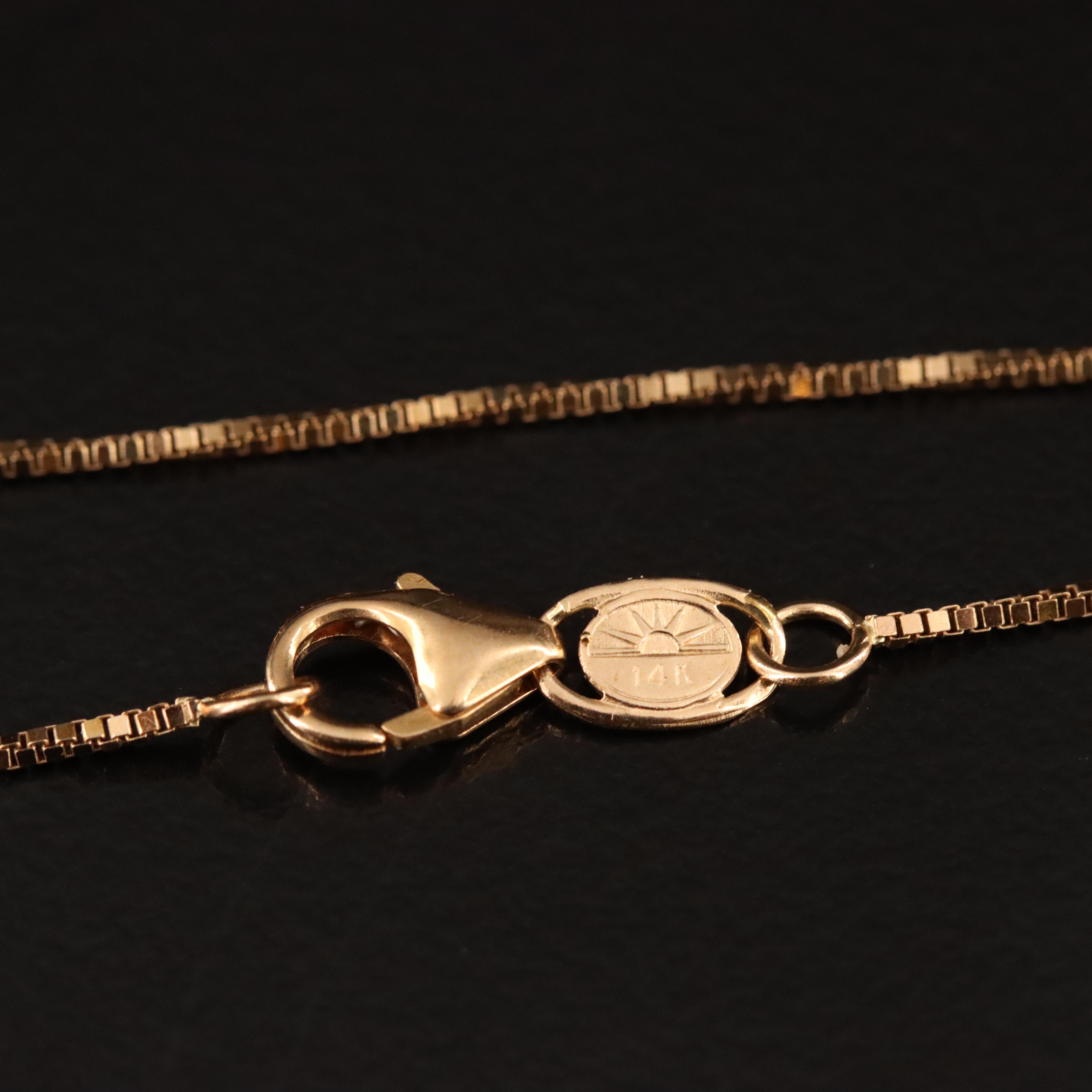 14K Box Chain Necklace | EBTH