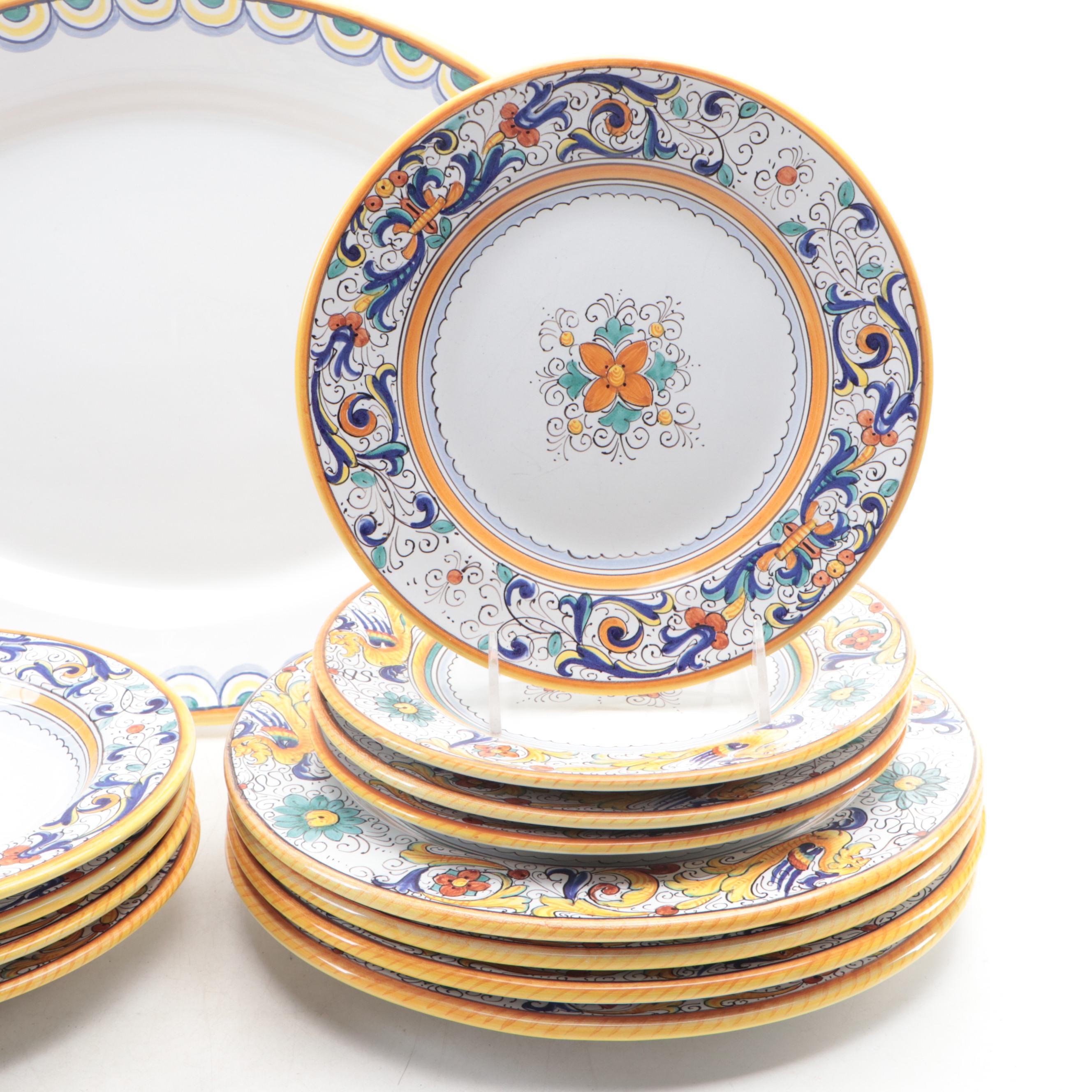 L'Antica di Deruta Italian Majolica "Raffaellesco" and Other Tableware ...