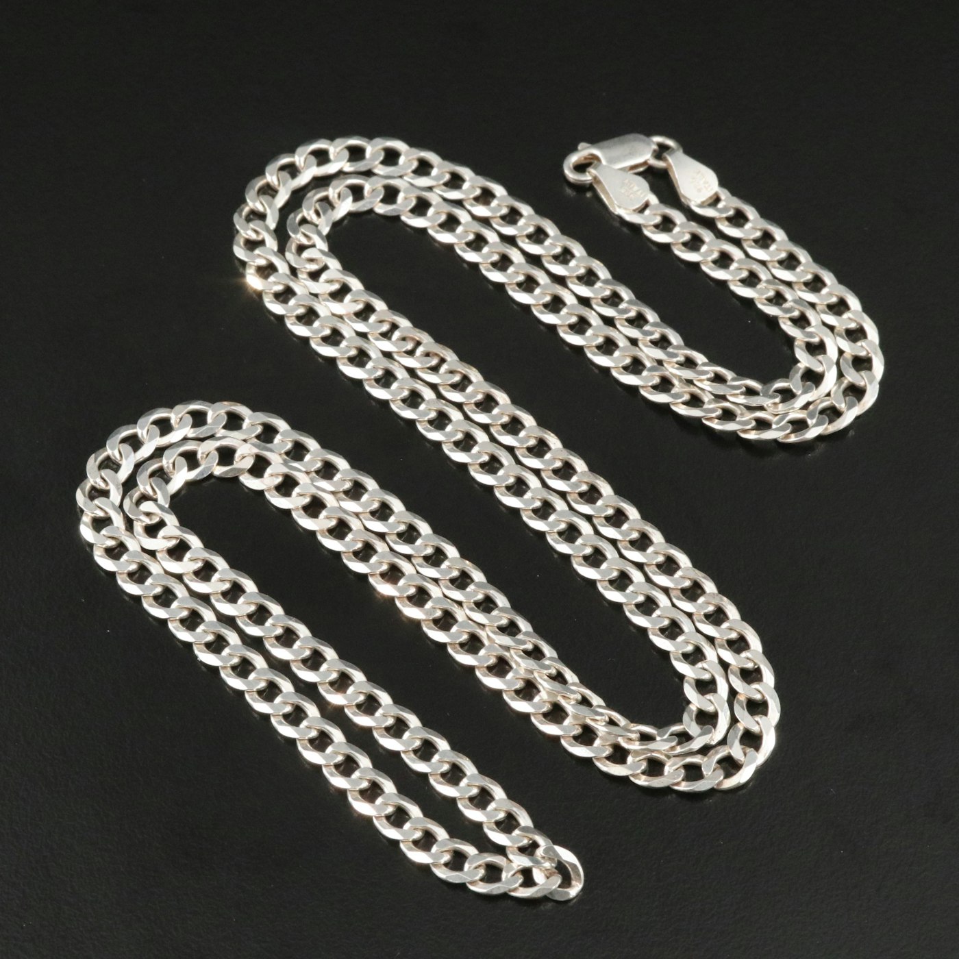Italian Sterling Curb Chain Necklace Ebth