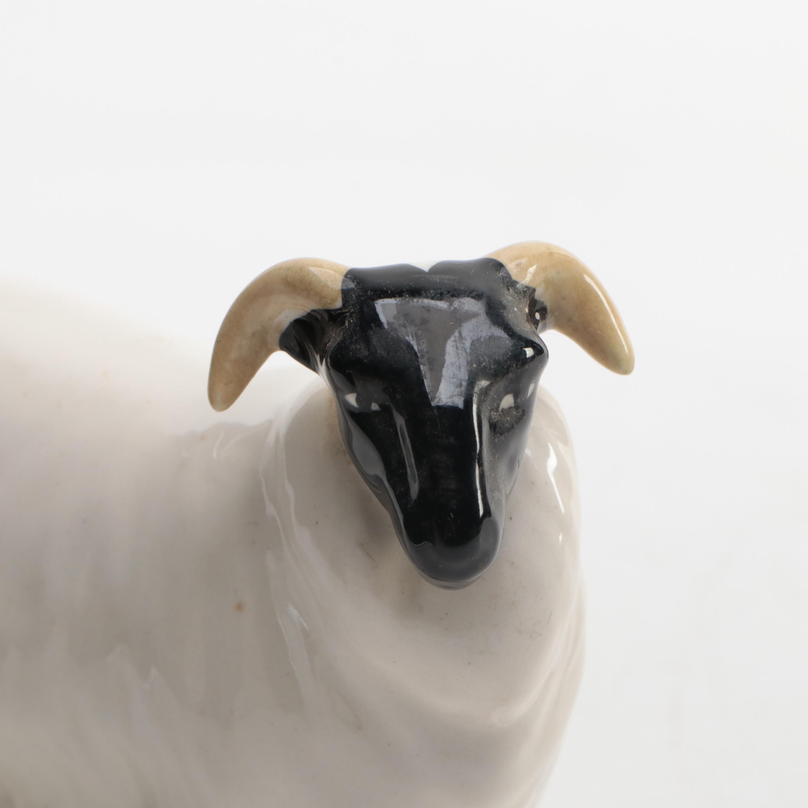 Beswick England Black Face Ceramic Sheep | EBTH