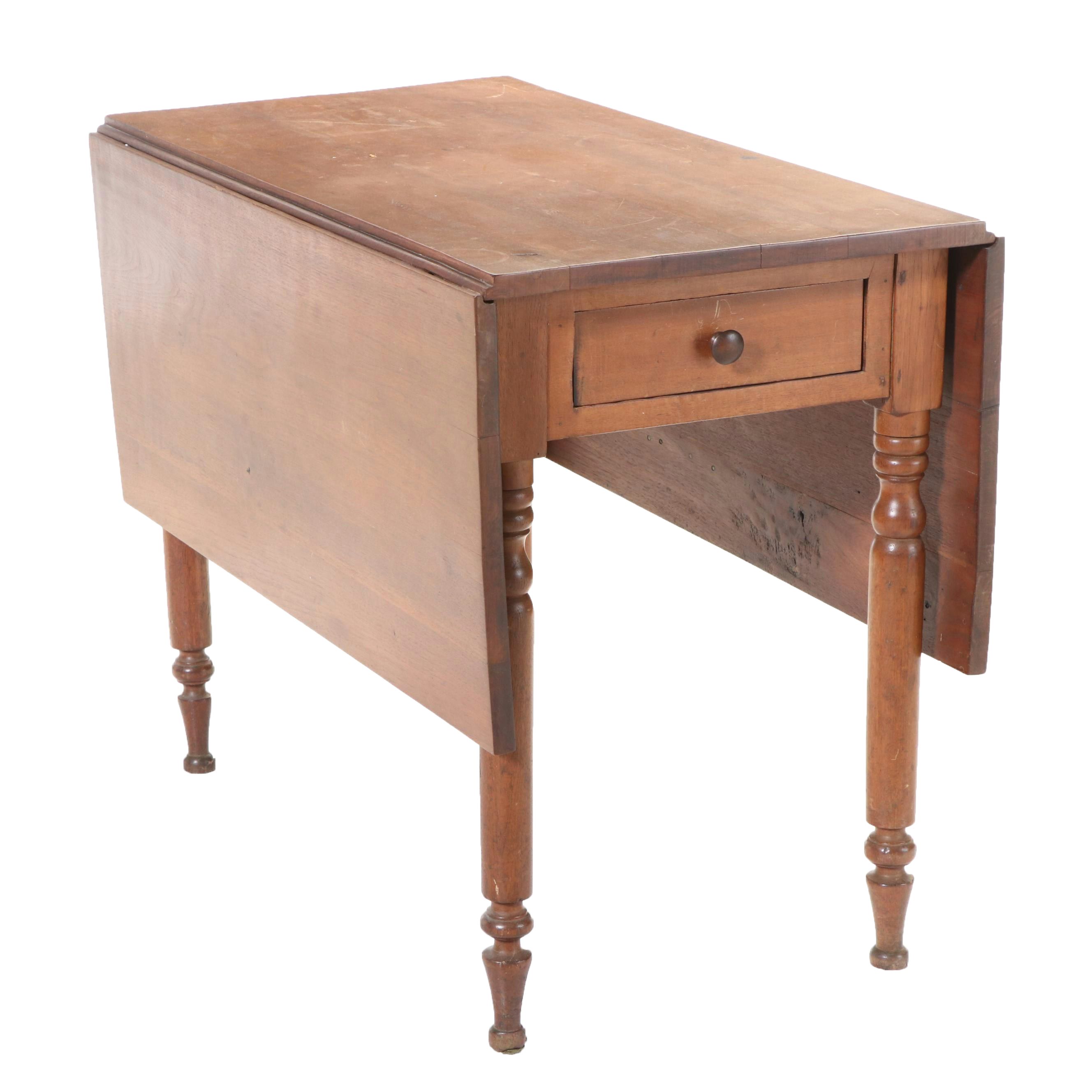 Colonial Style Walnut Drop-Leaf Table | EBTH