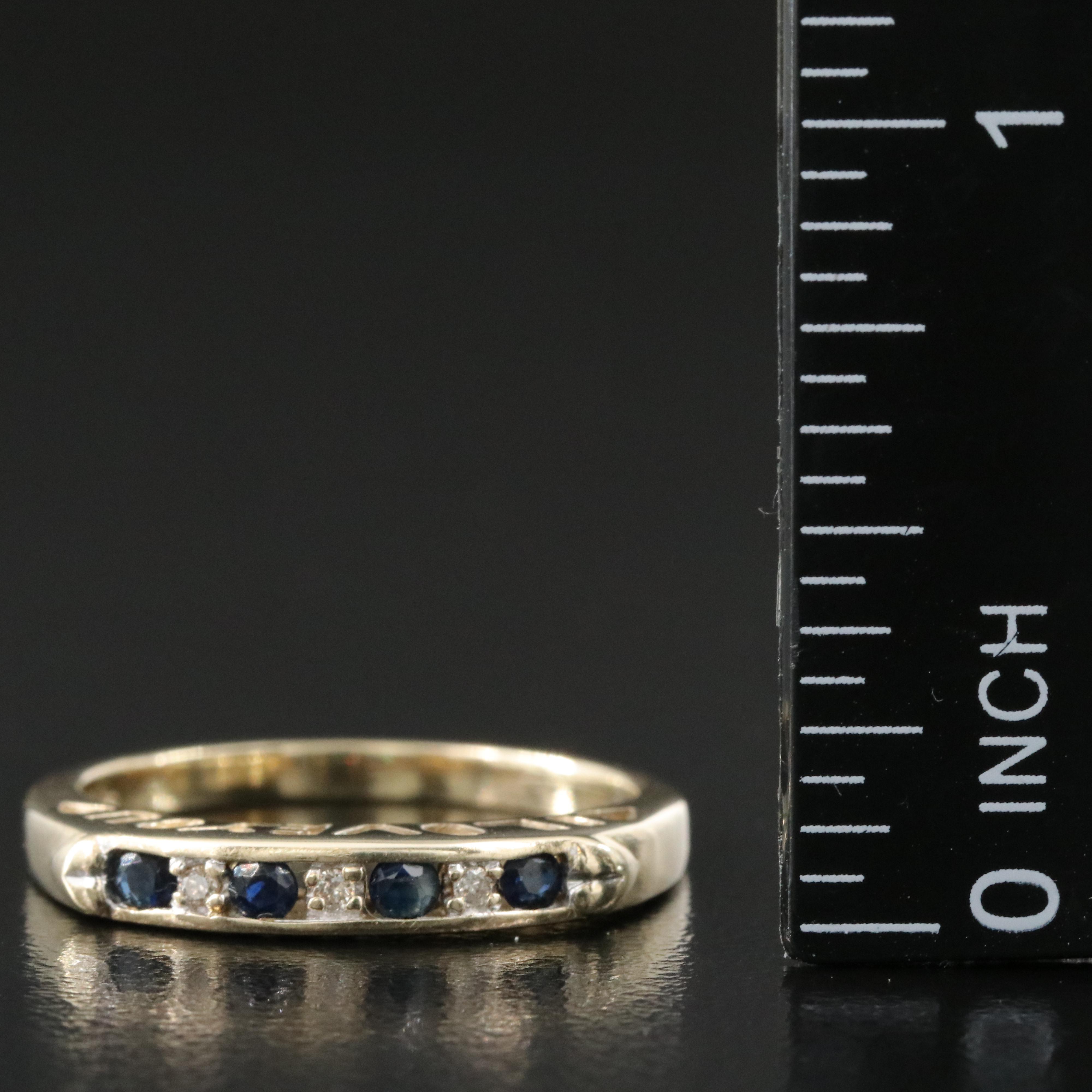 10K Sapphire and Diamond "I LOVE YOU" Ring | EBTH