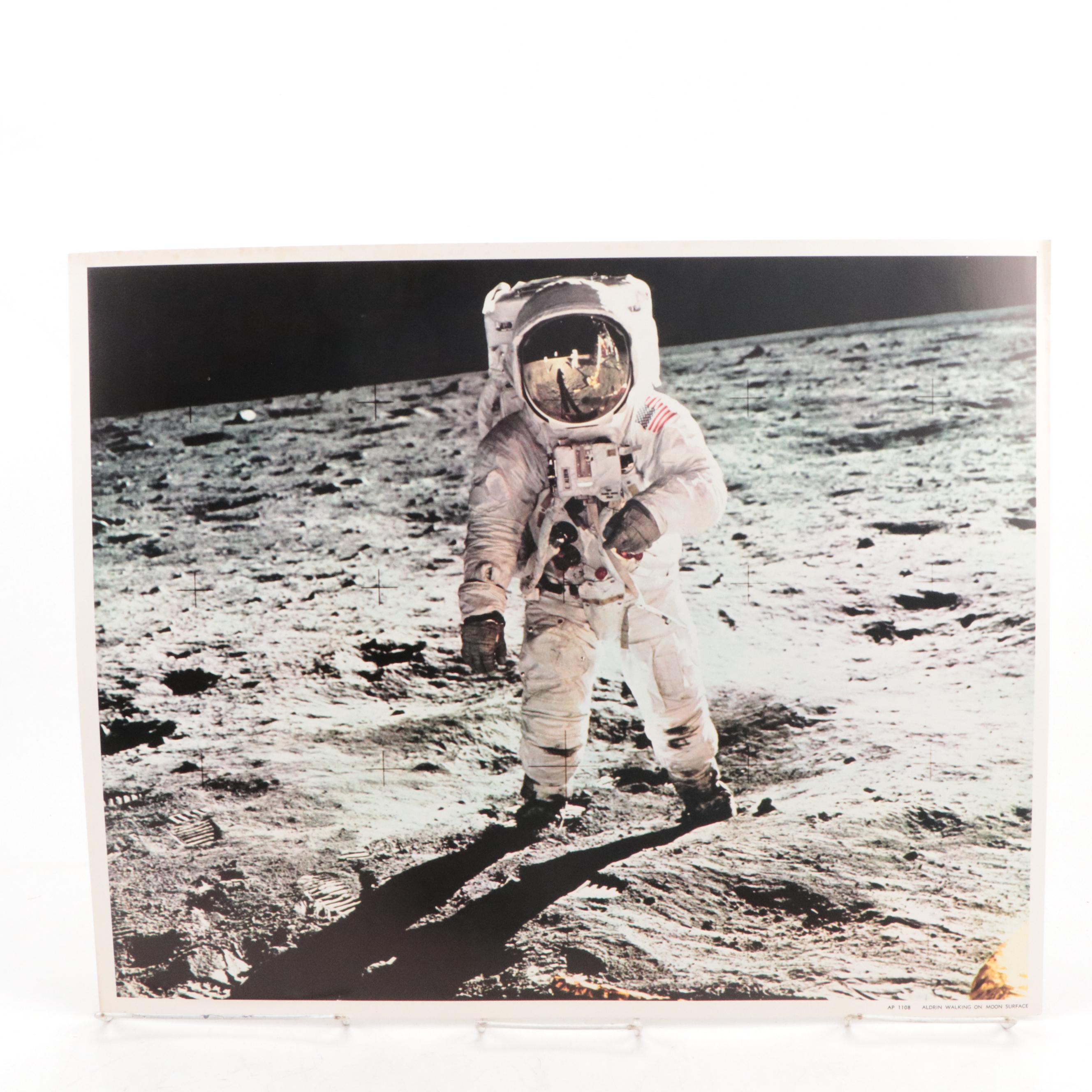 Offset Lithographs of Apollo Program Including Facsimile Autographed ...
