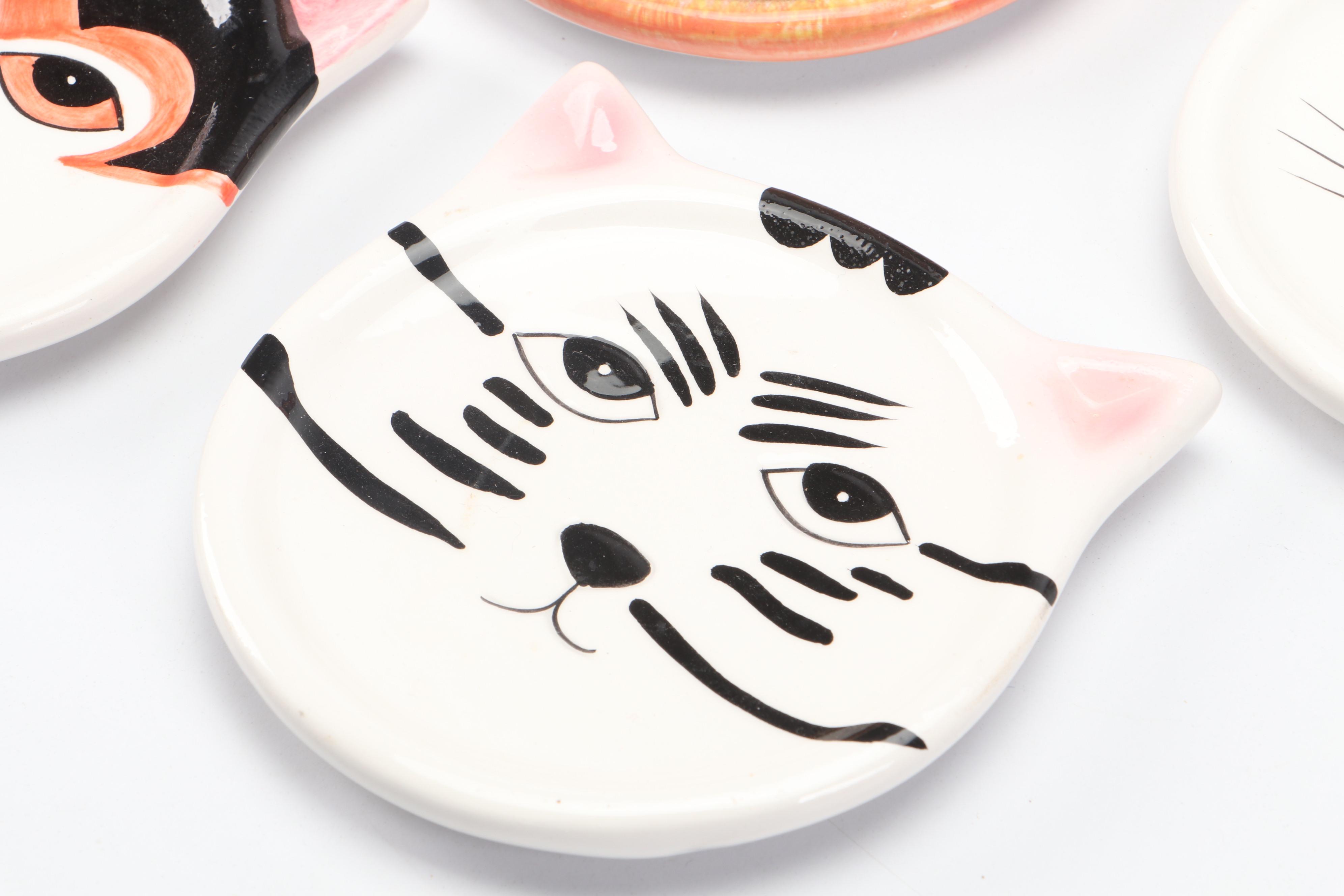 Couroc Cat Composite Tray and Other Cat-Themed Table Accessories | EBTH