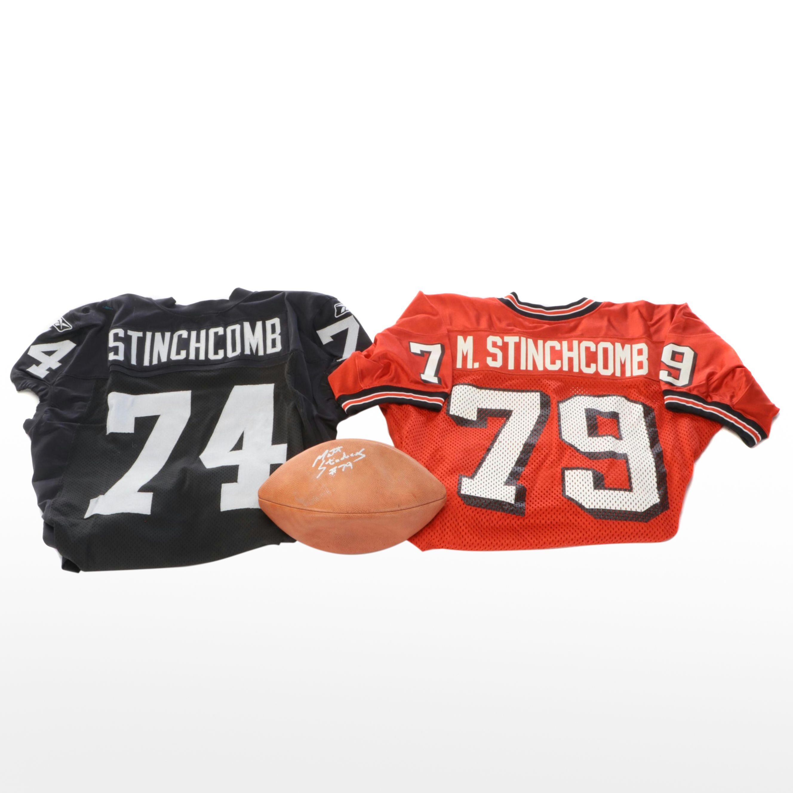 Matt Stinchcomb Player Issued Georgia and Raiders Jerseys with More | EBTH