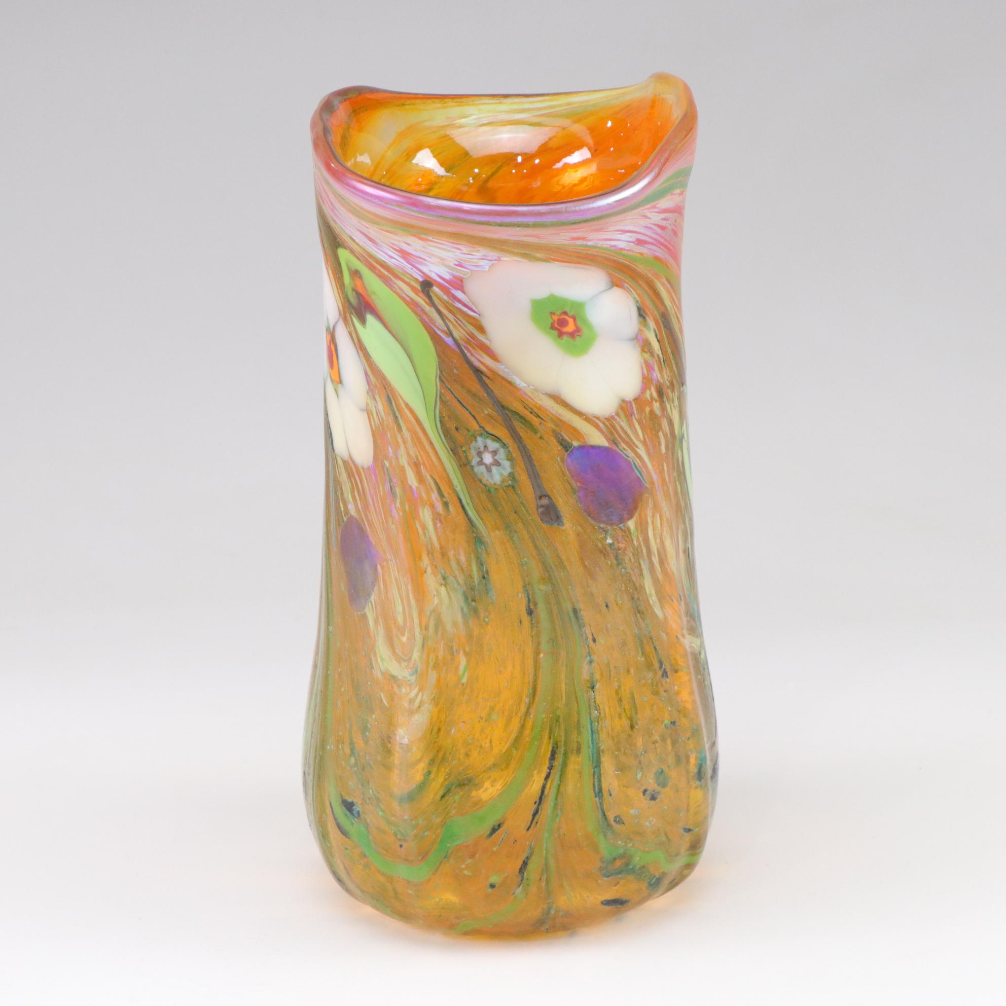 Tom Michael Odyssey Studio Art Glass Vase, 2013 | EBTH