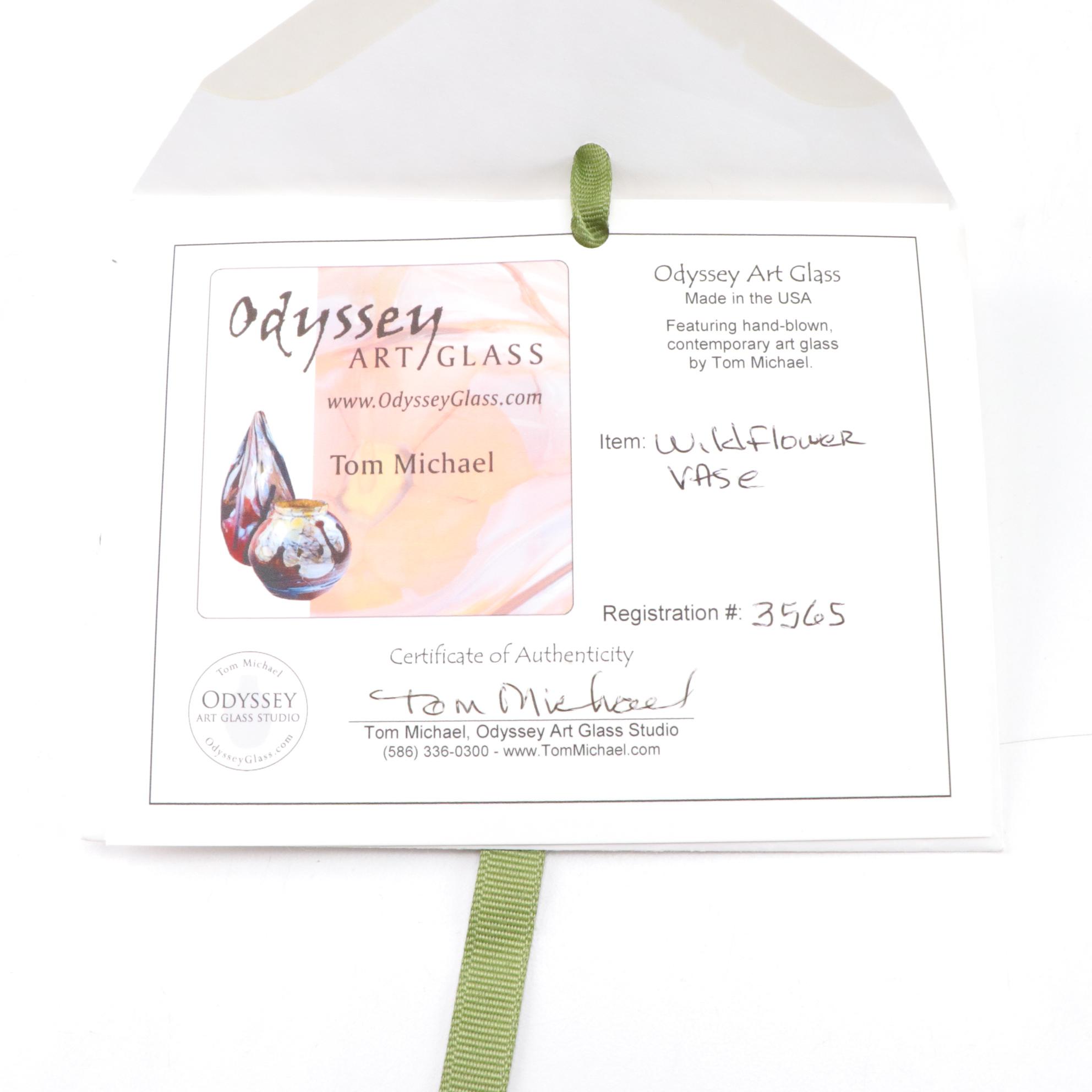 Tom Michael Odyssey Studio Art Glass Vase, 2013 | EBTH