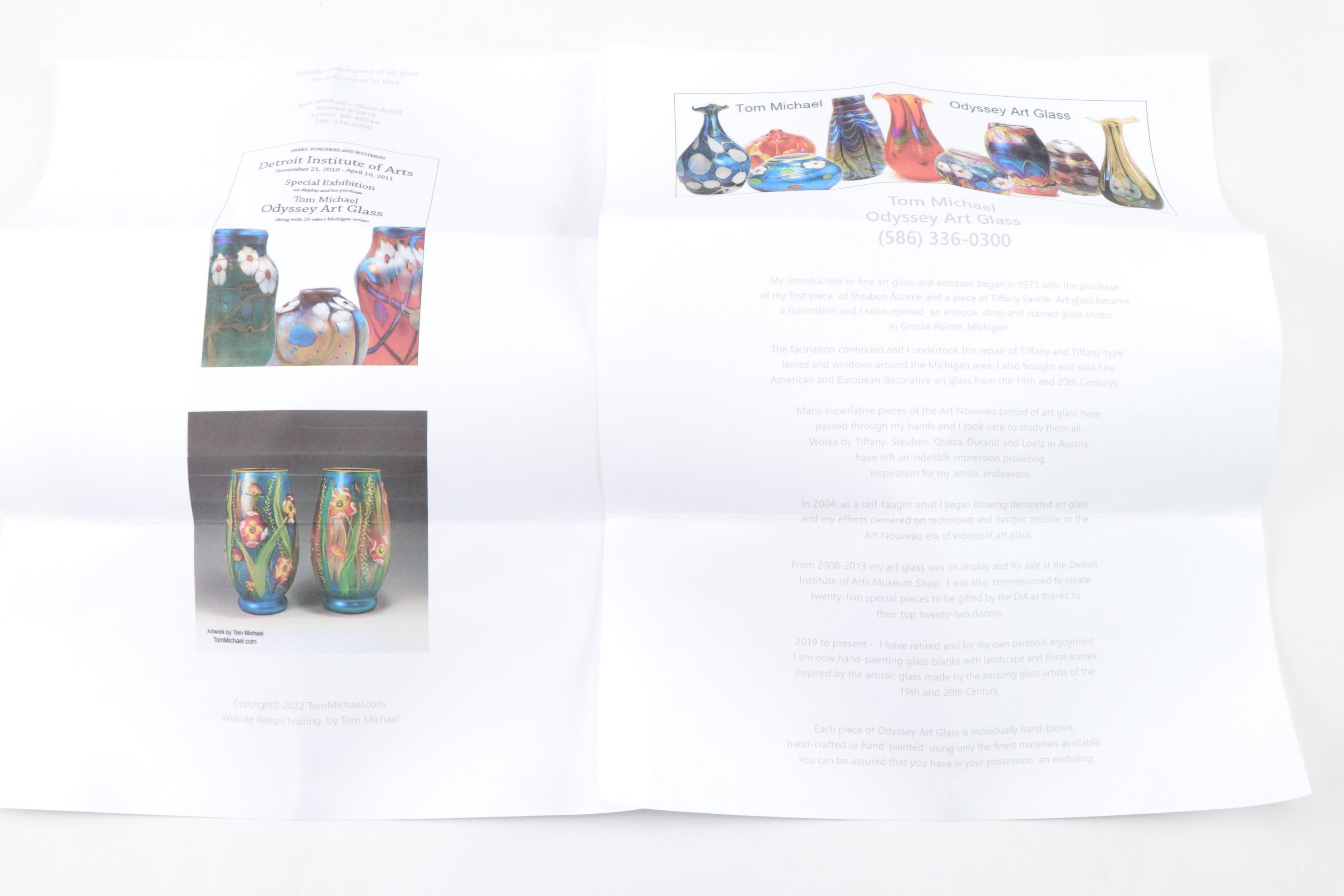 Tom Michael Odyssey Studio Art Glass Vase, 2013 | EBTH