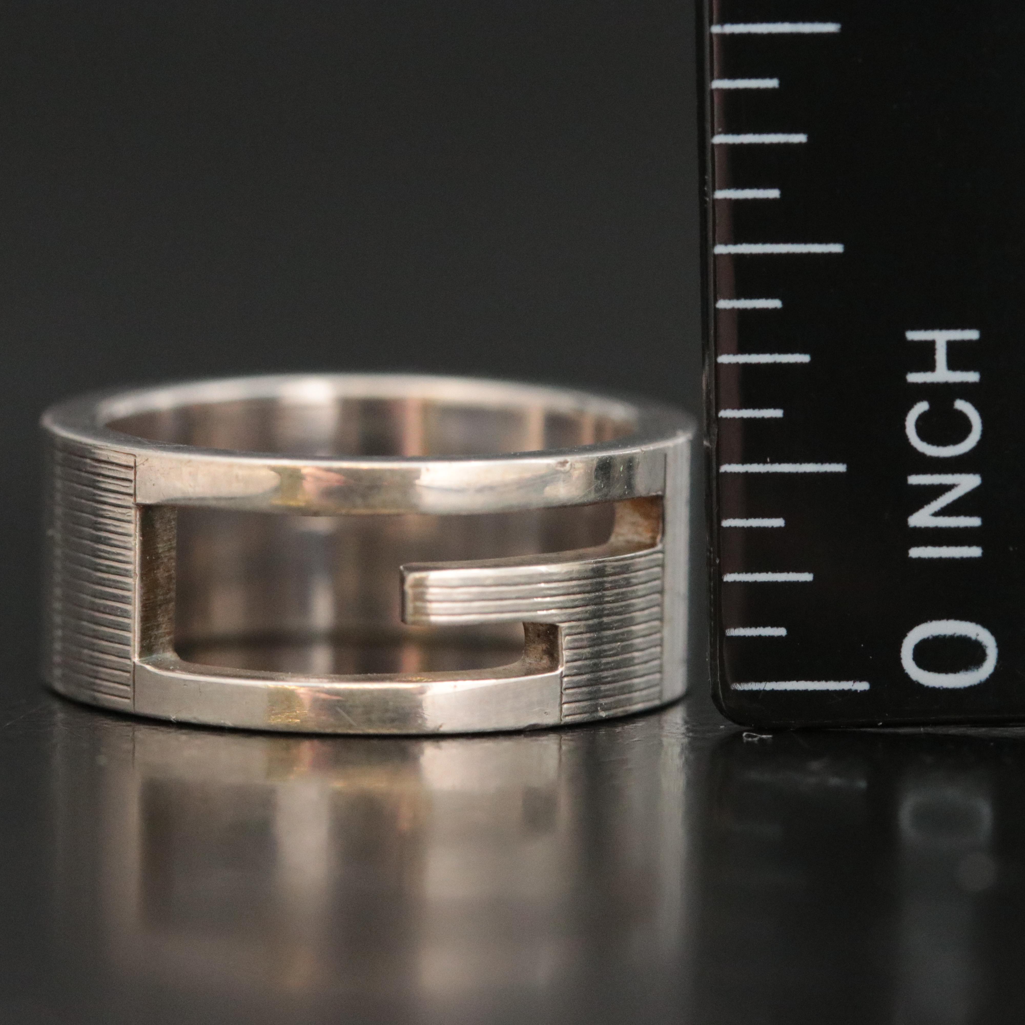 Gucci Sterling G Cutout Ring | EBTH