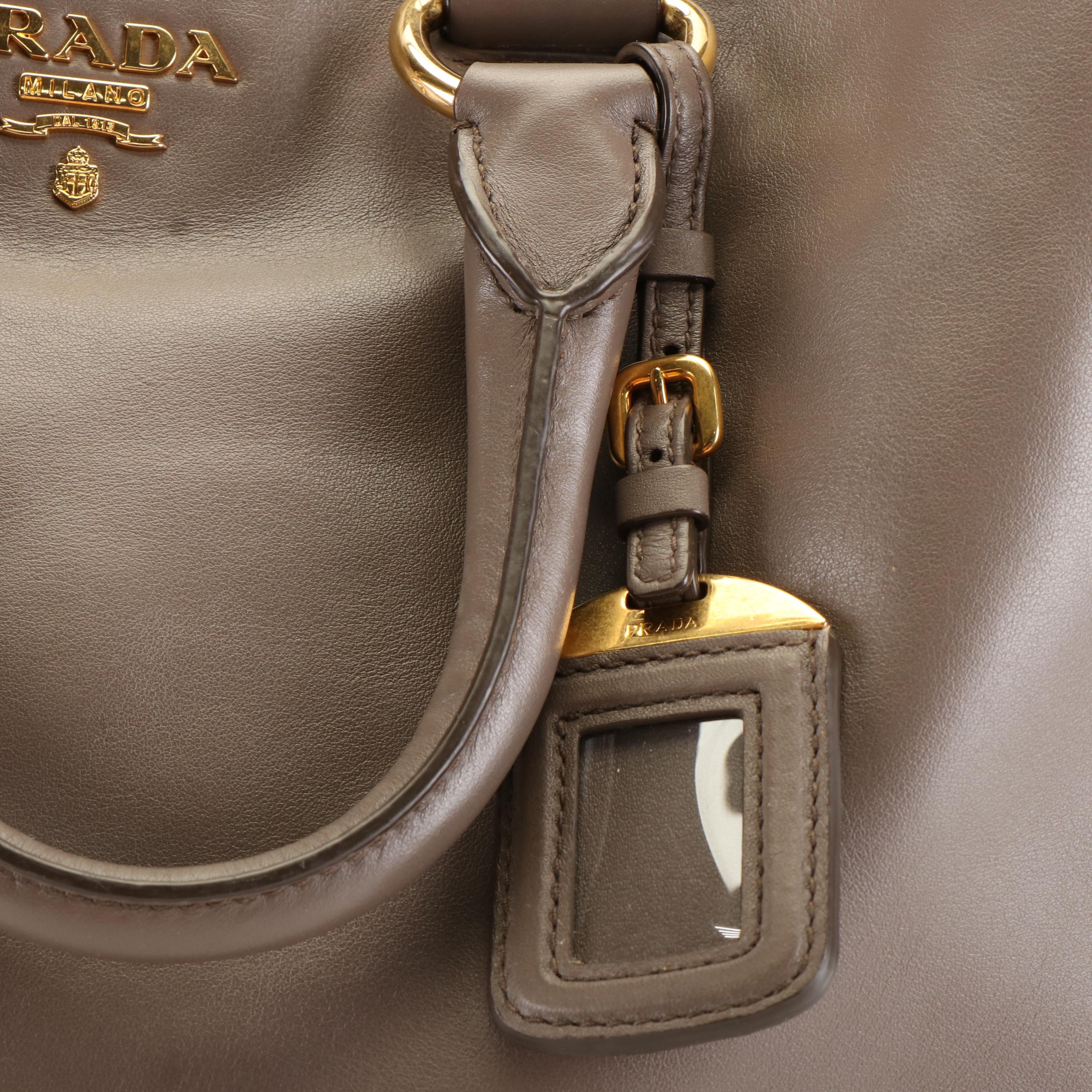 Prada Two Way Tote Bag in Calfskin Leather | EBTH