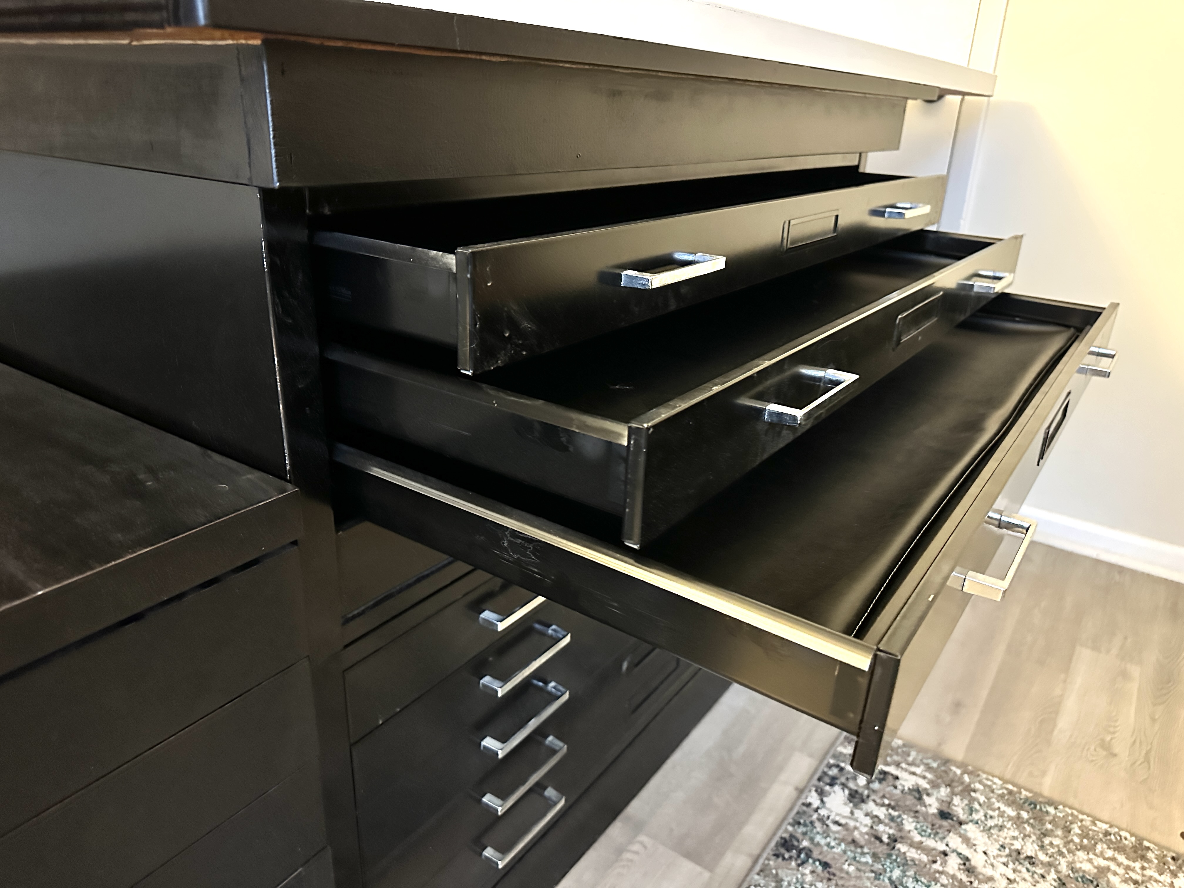 Mayline and Other Metal Flat Filing Cabinet Desk | EBTH