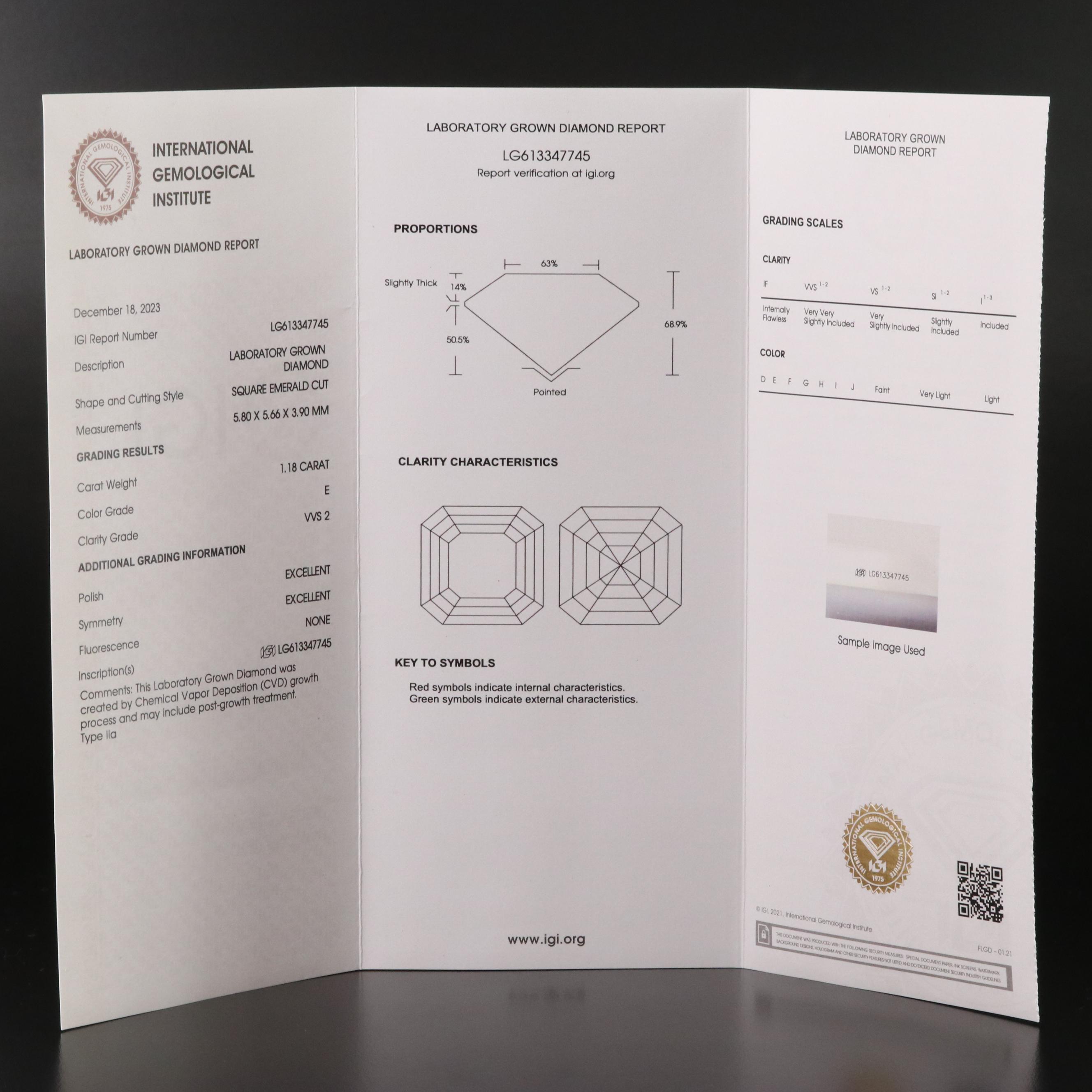 Loose 1.18 CT Lab Grown Diamond with IGI Report | EBTH