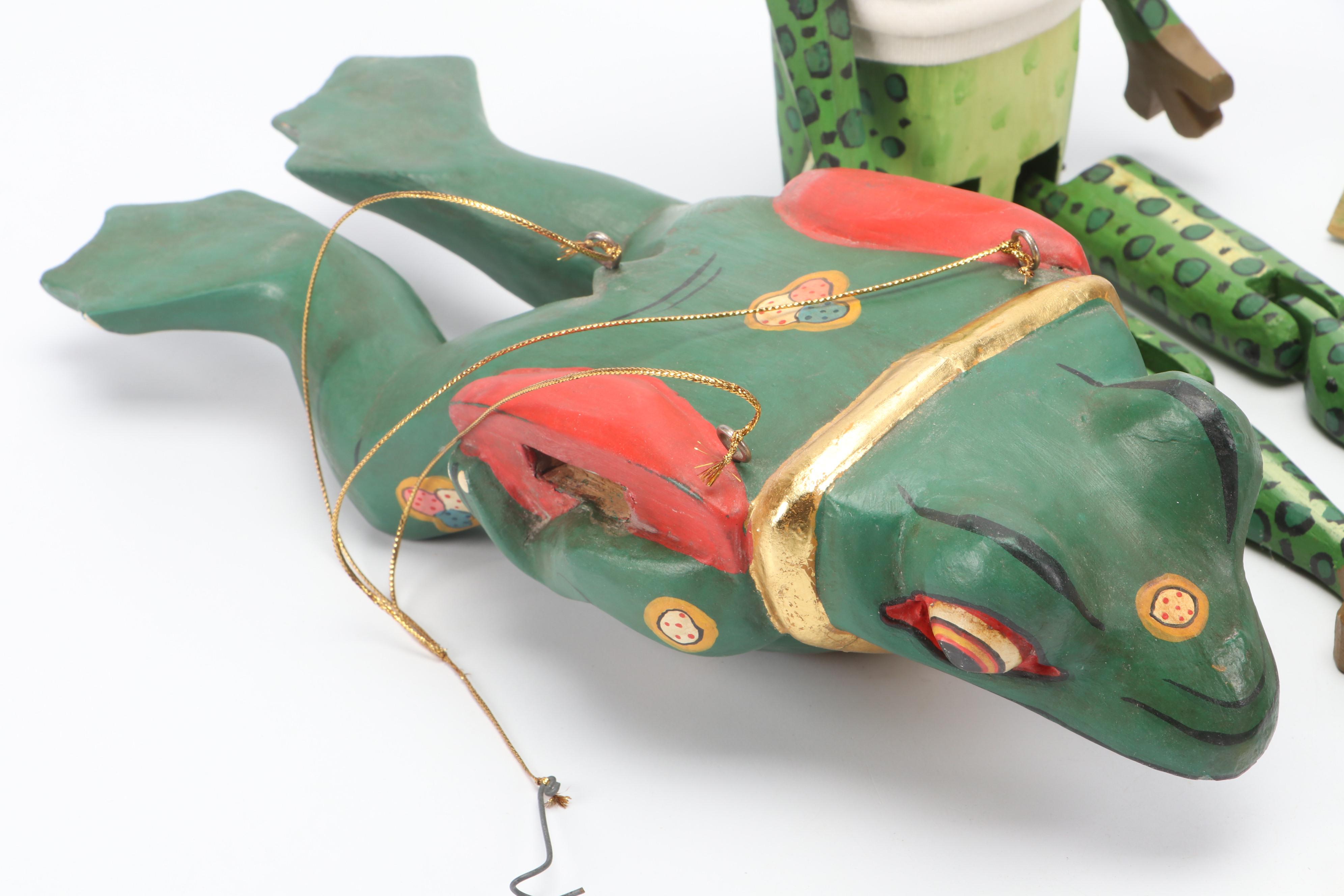 Wooden Frog Shelf Sitters, Box, Hanging and More | Everything But The House