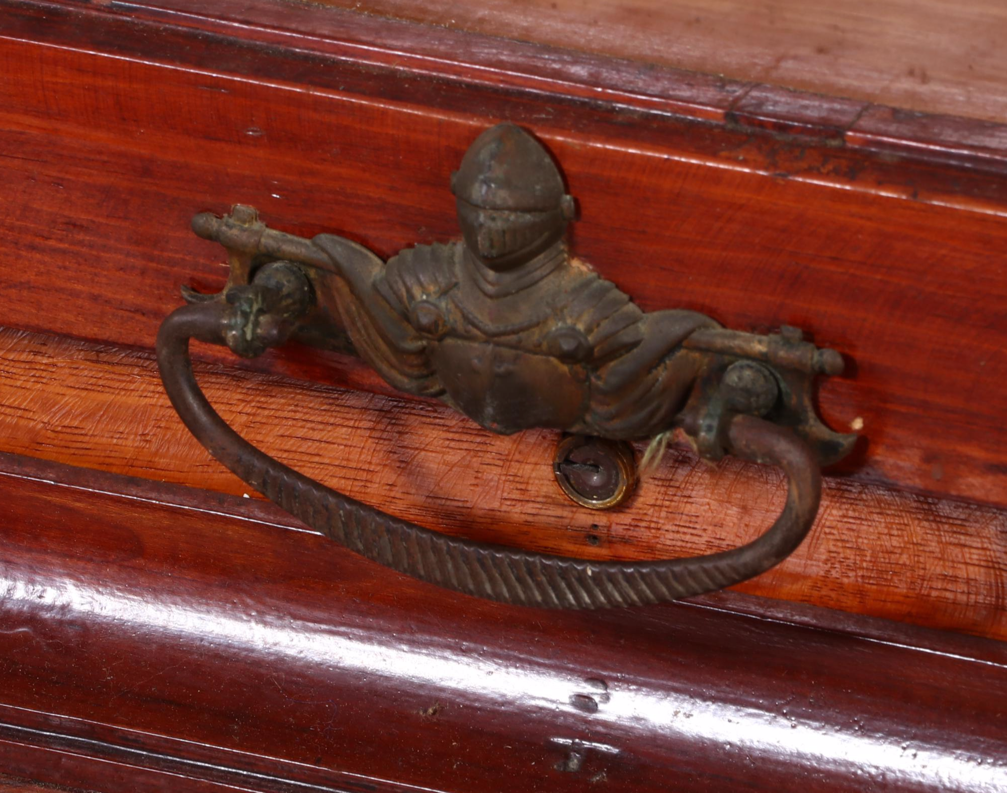 American Quartersawn Oak and Birch Gun Display Cabinet, Early 20th ...