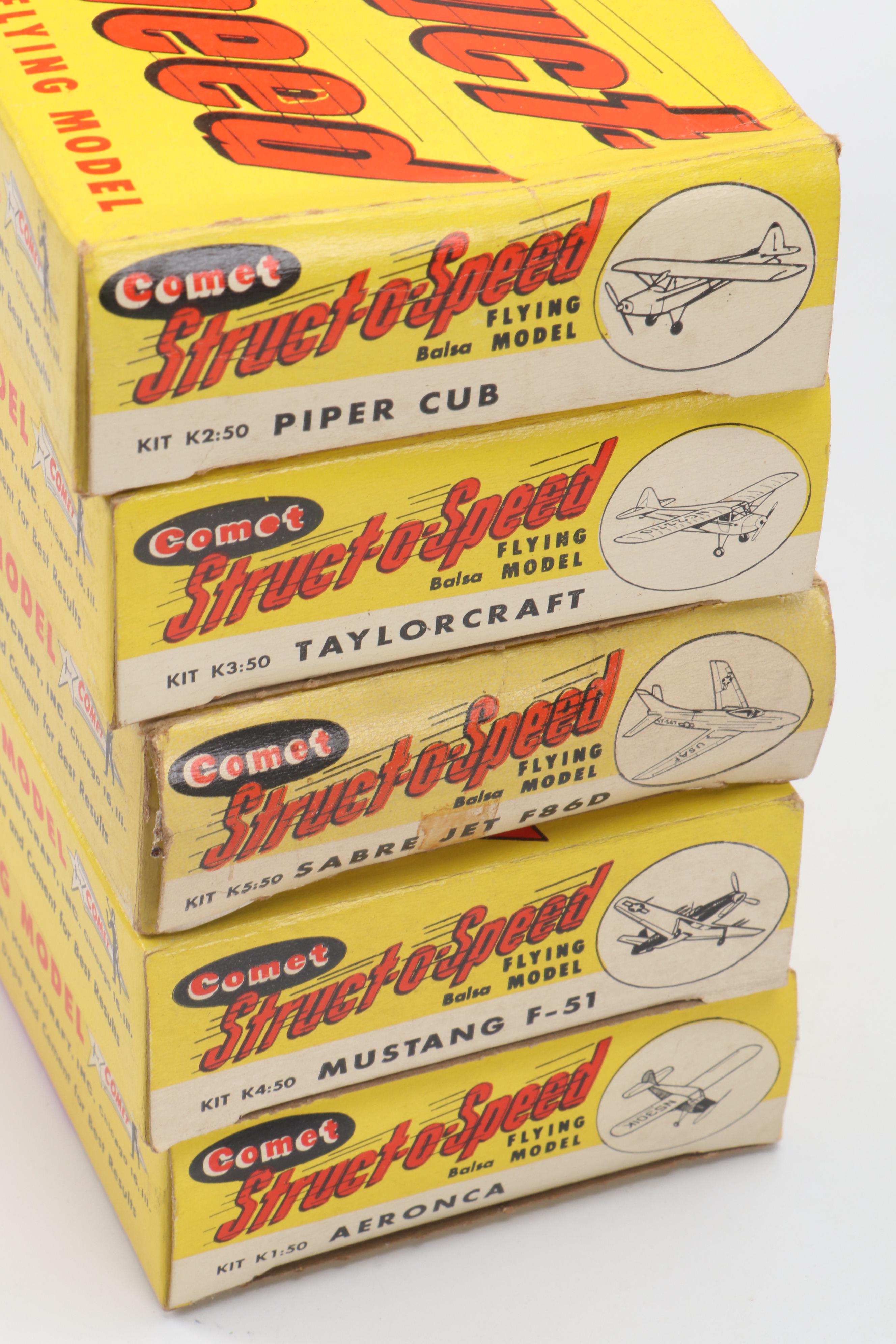 Comet "Piper Cub," "Taylor craft," "Mustange F-51" and More Airplane Model Kits | EBTH