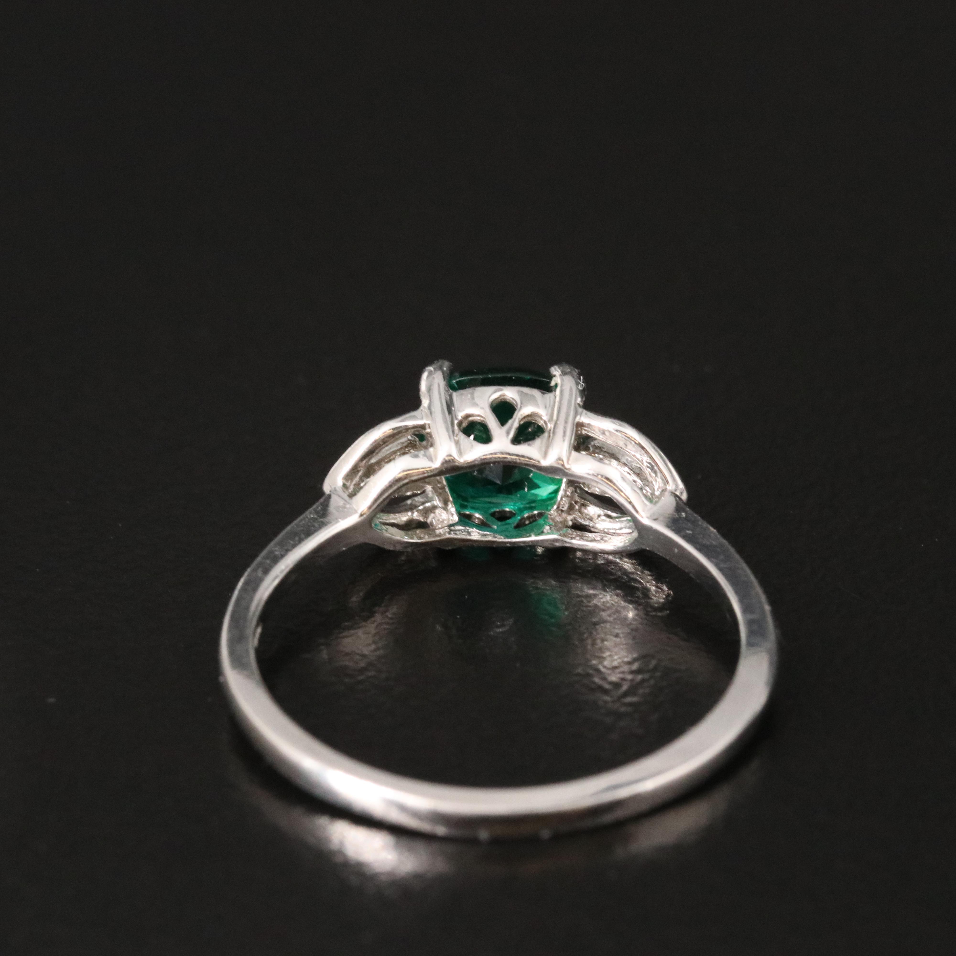 10K Emerald and Diamond Ring | EBTH