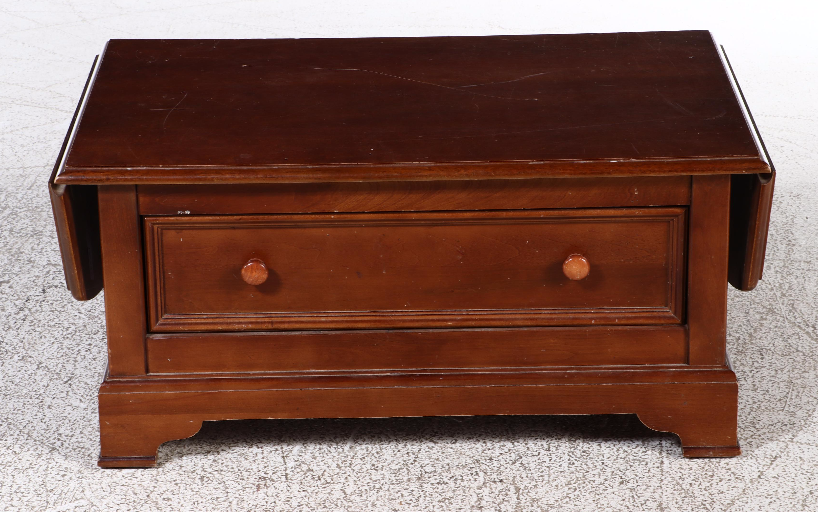 Hammary Federal Style Cherrywood Drop-Leaf Coffee Table | EBTH