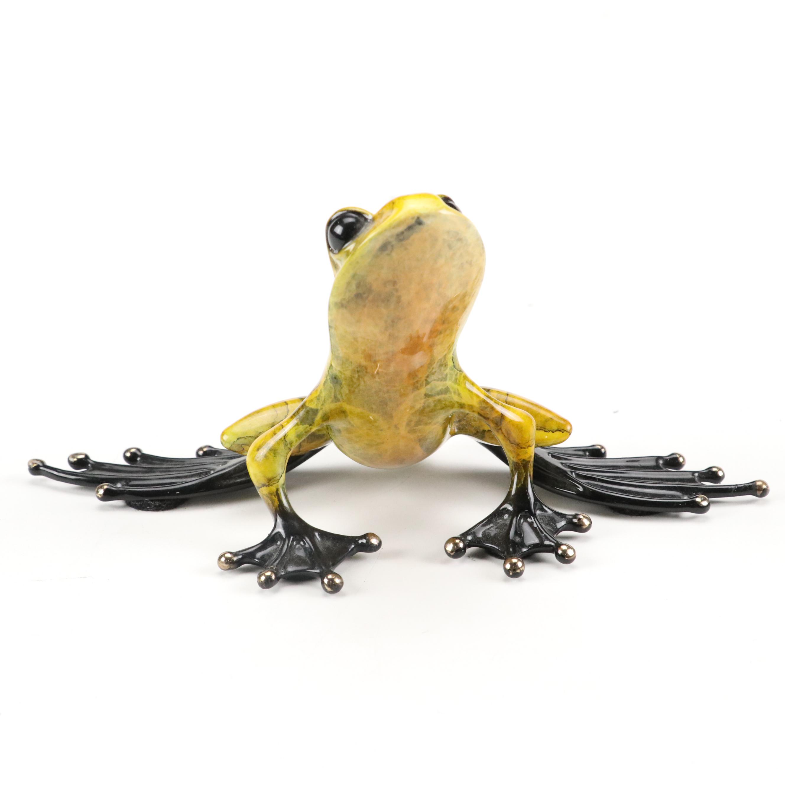 Tim Cotterill "Frogman" Limited Edition Enameled Bronze Frog Sculpture ...