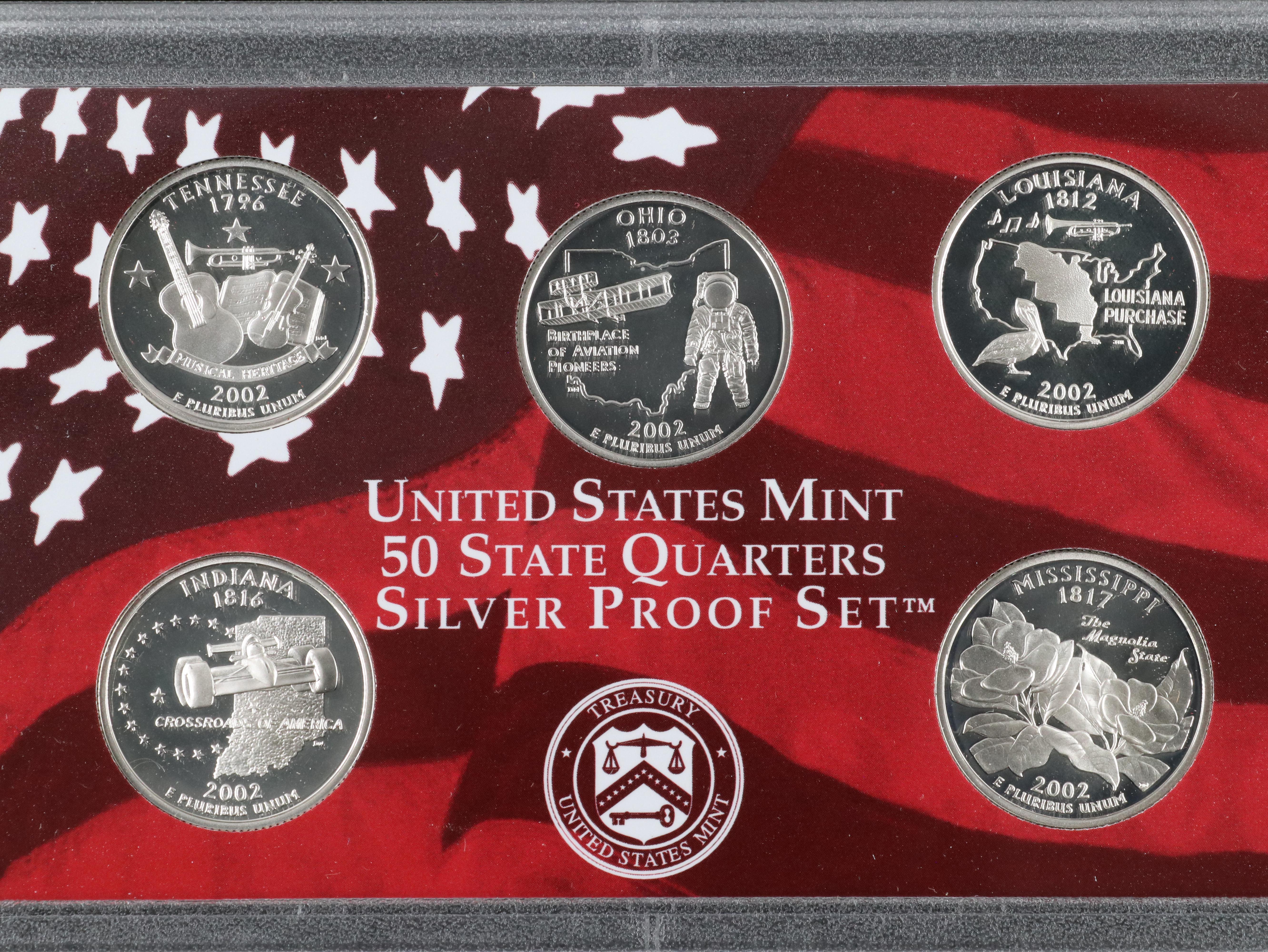 2001 and 2002 U.S. Mint Silver Proof Sets | EBTH