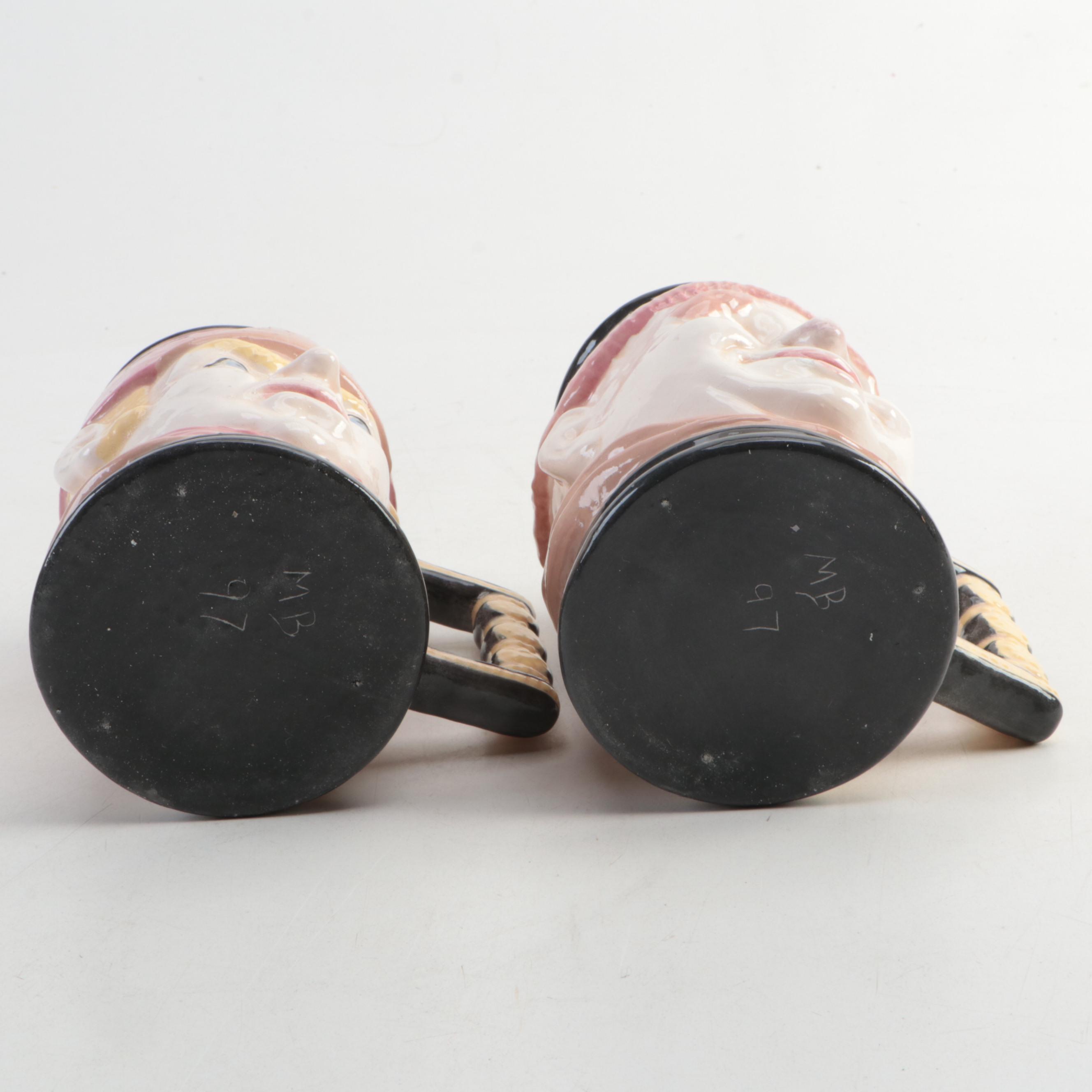 Toby Jug Style Ceramic Mugs, 1997 | EBTH