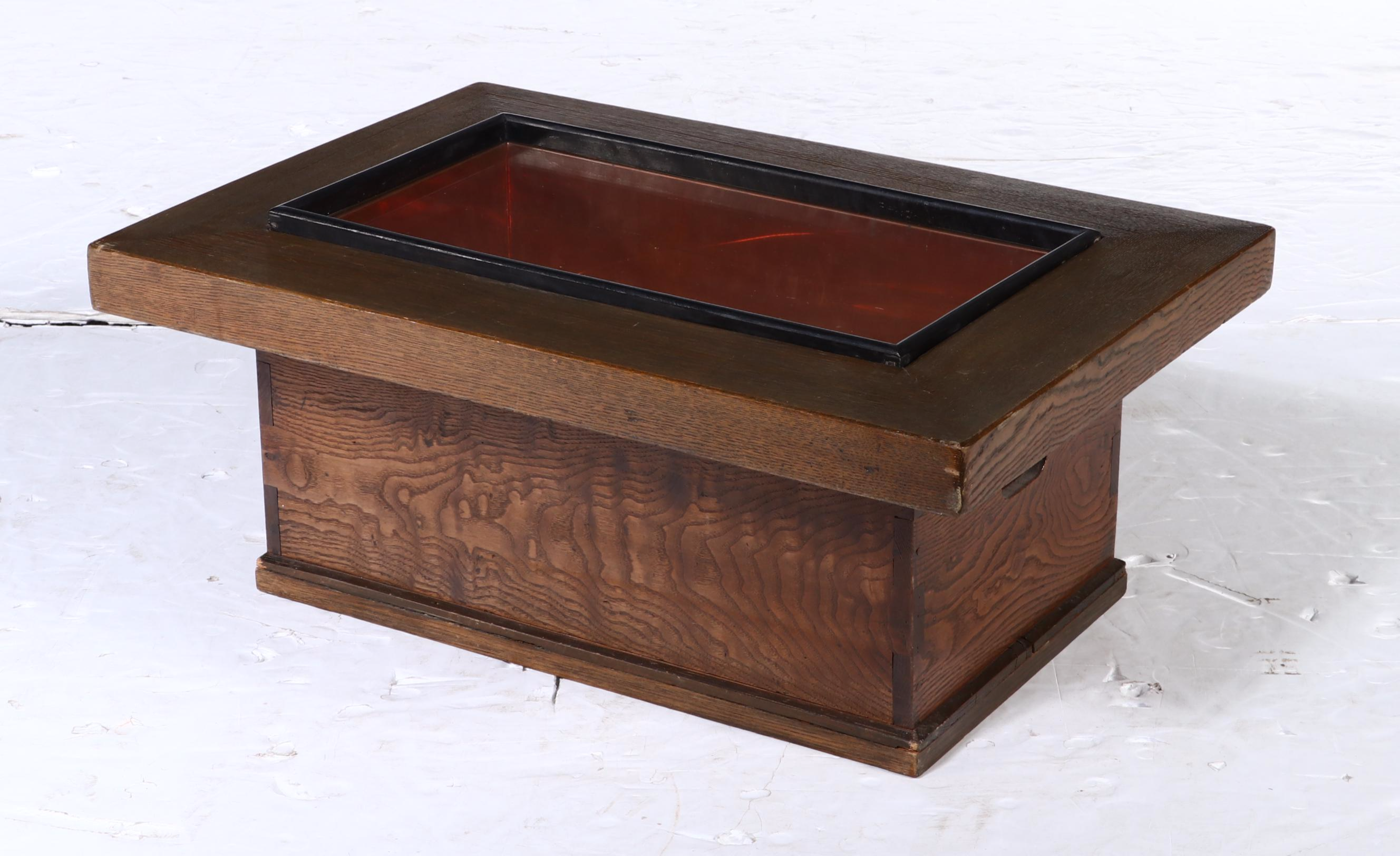 Japanese Copper-Lined Wood Hibachi Table | EBTH