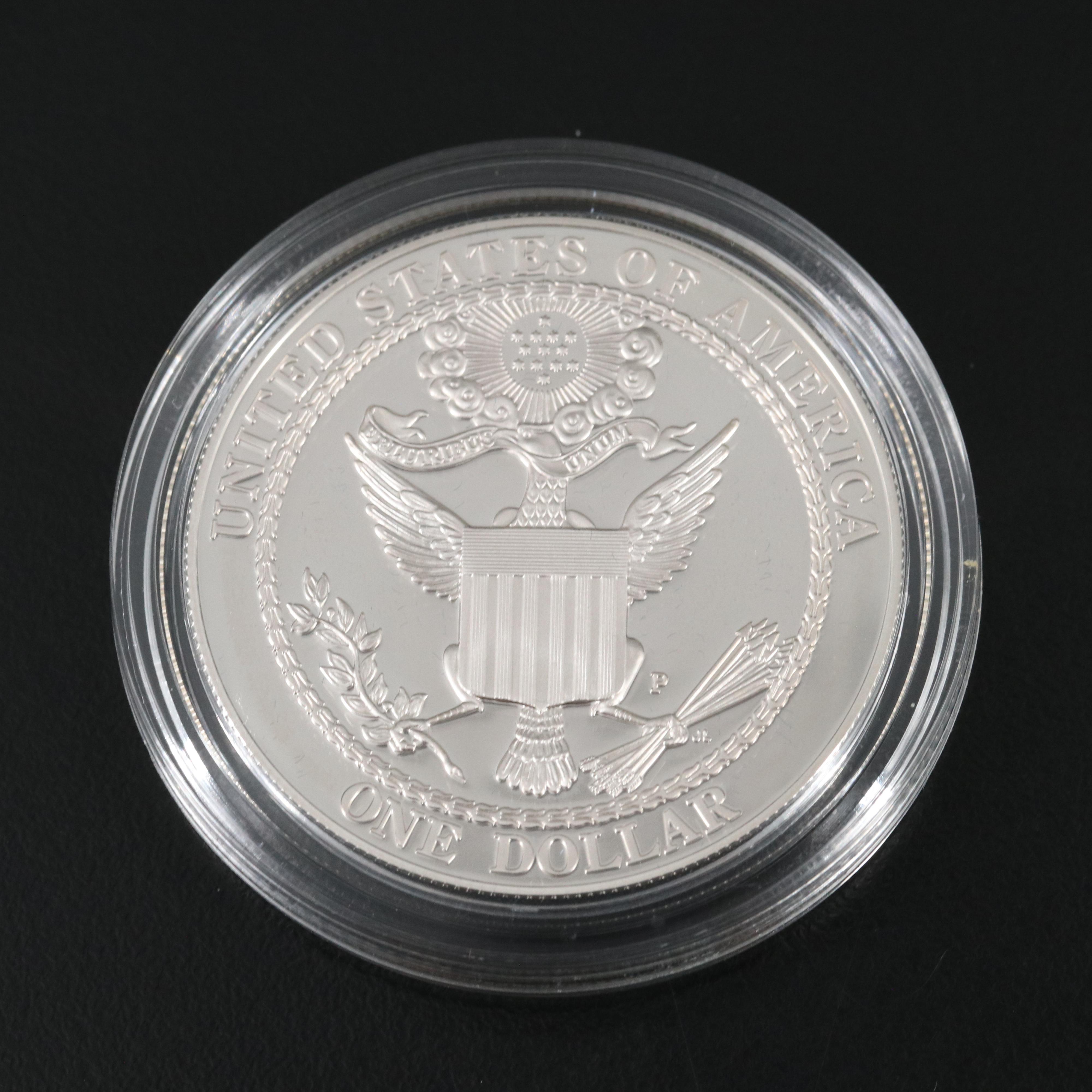 Three U.S. Modern Commemorative Coins and 2005 U.S. Mint Silver Proof ...