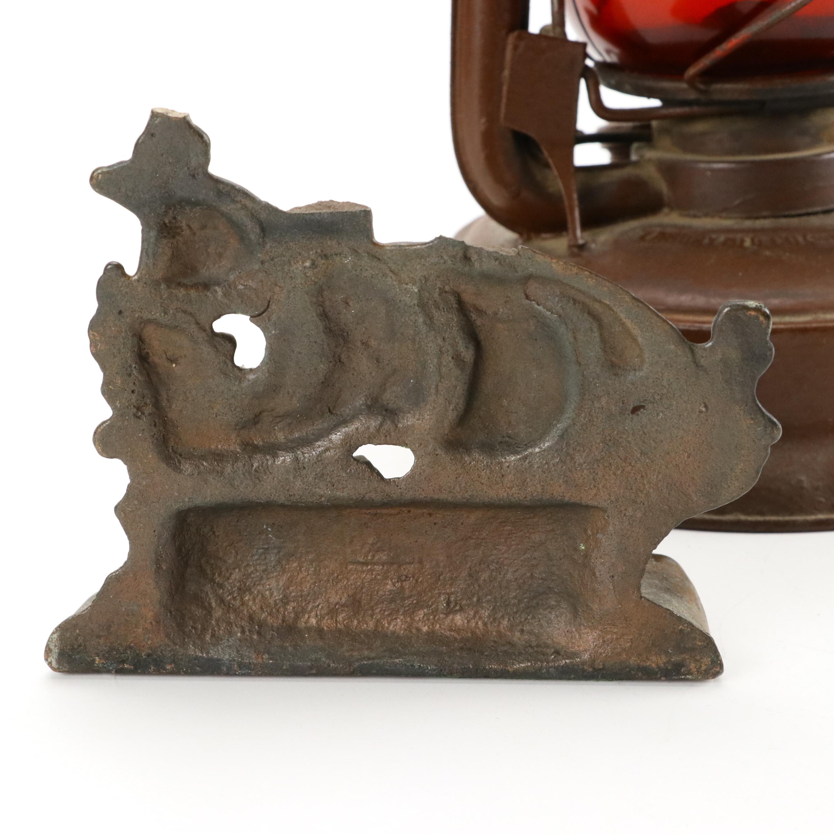 Embury "Little Supreme" Lantern with Dietz Red Glass, Other Oil Lamp ...