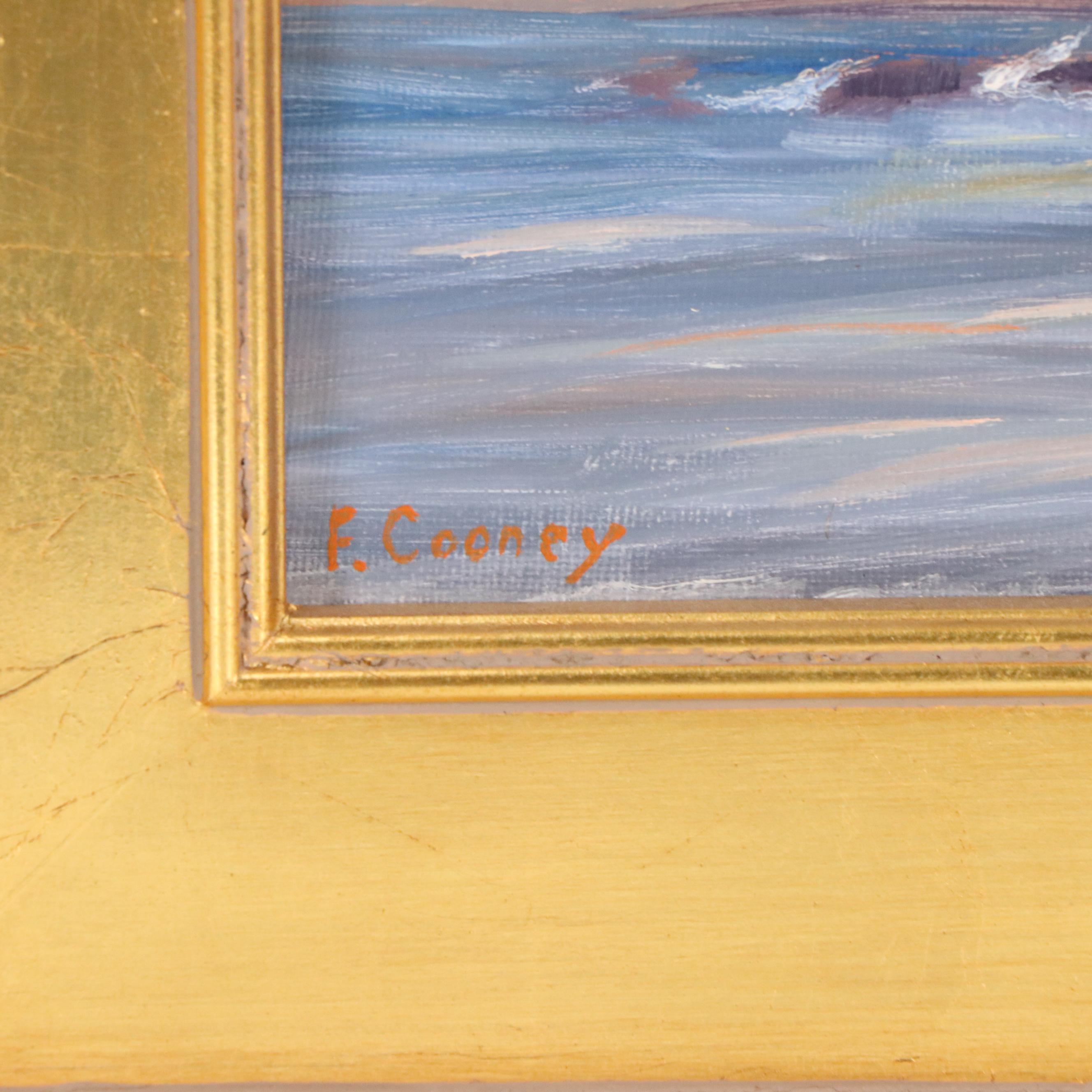 F. Cooney Seascape Oil Painting, Circa 2010 | EBTH