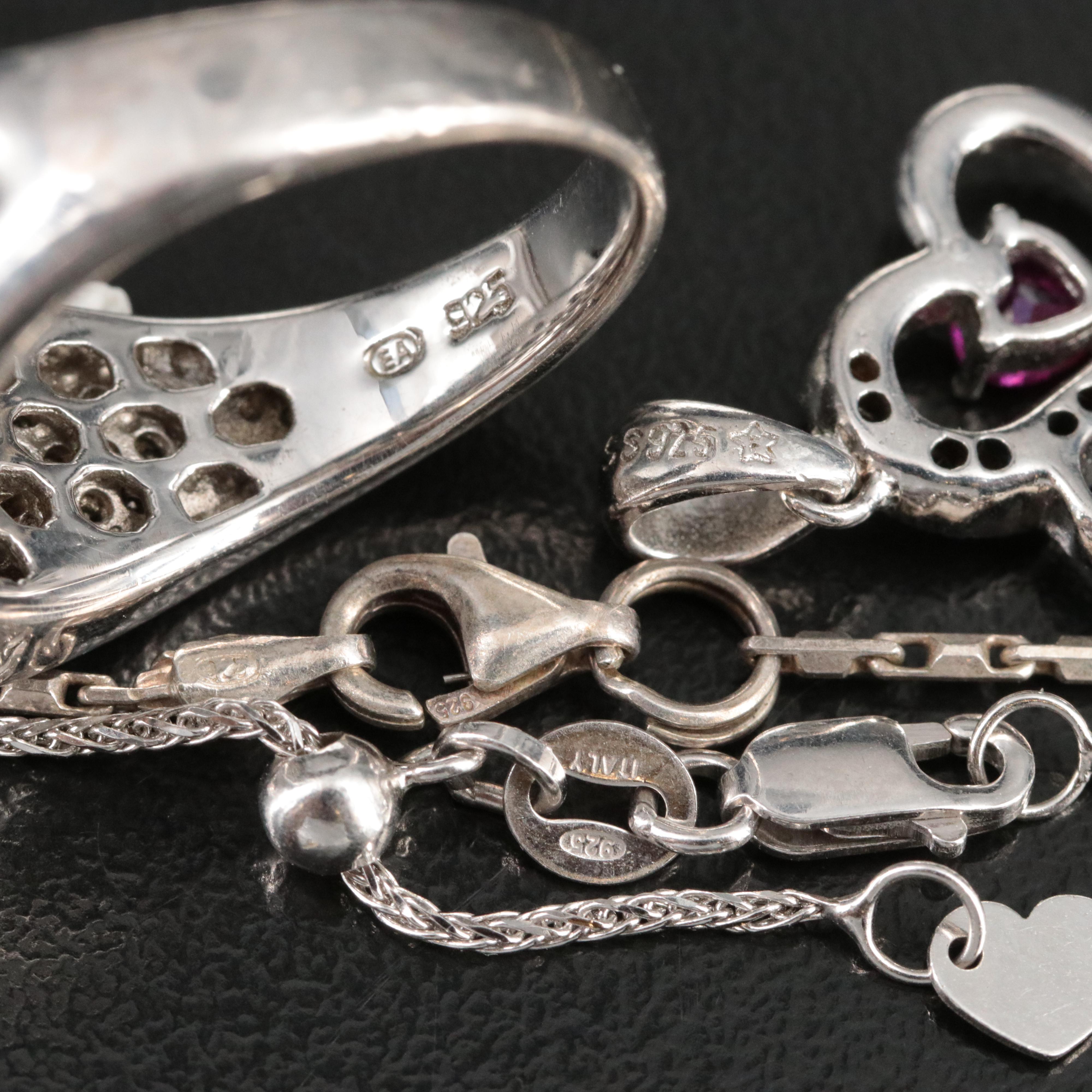 Sterling Jewelry Collection Featuring Diamonds | EBTH