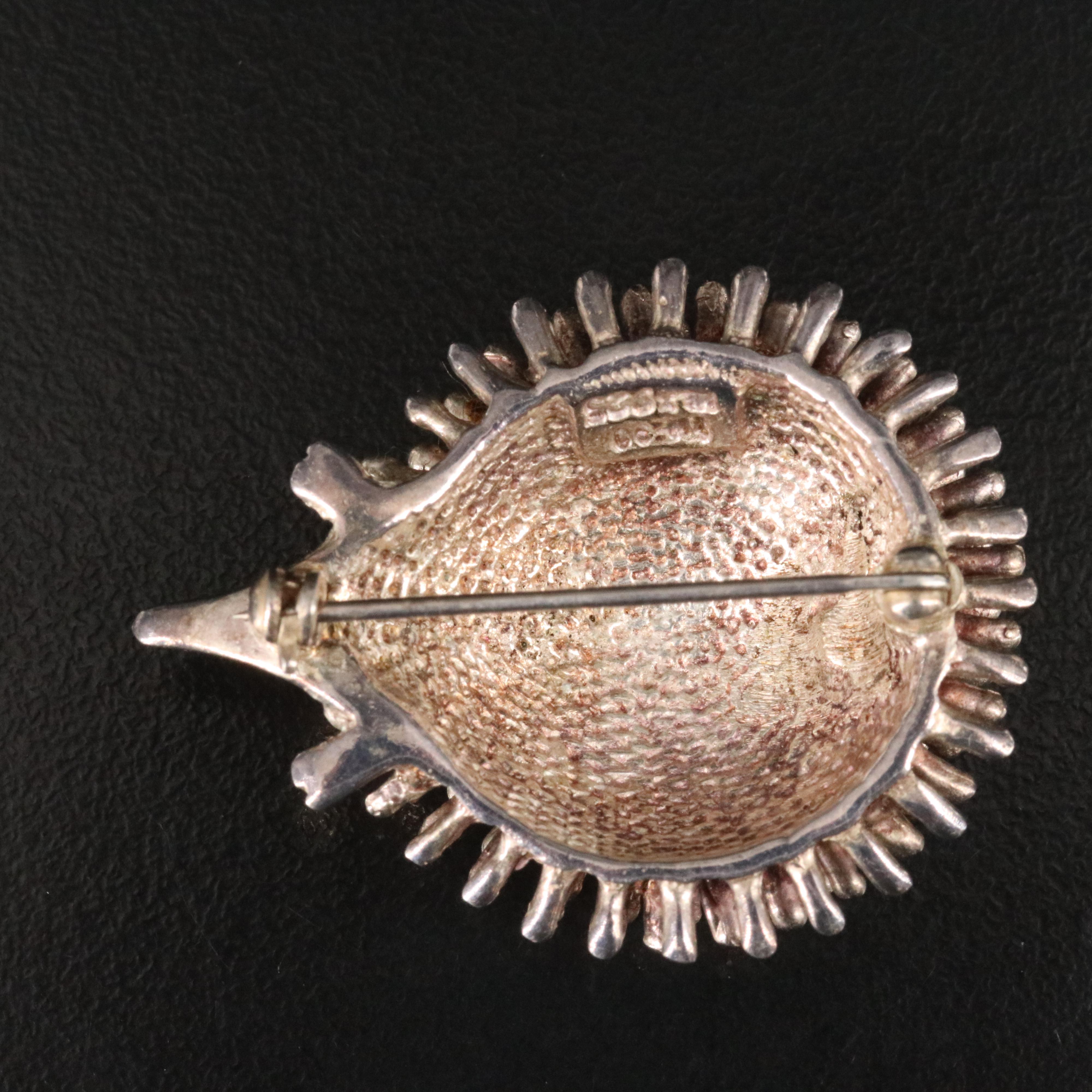 Mexican Sterling Hedgehog Brooch | Everything But The House