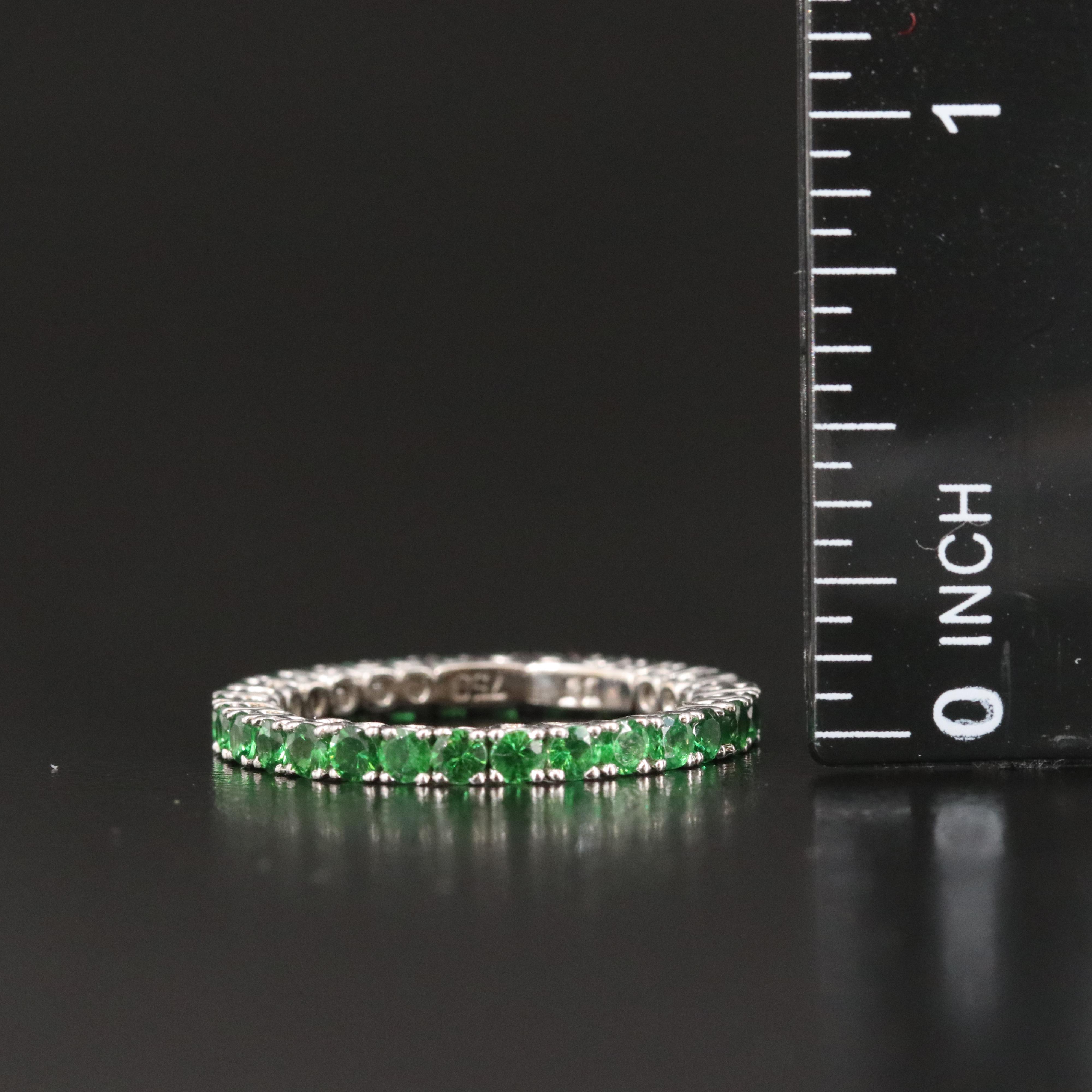 18K Tsavorite Eternity Band | EBTH