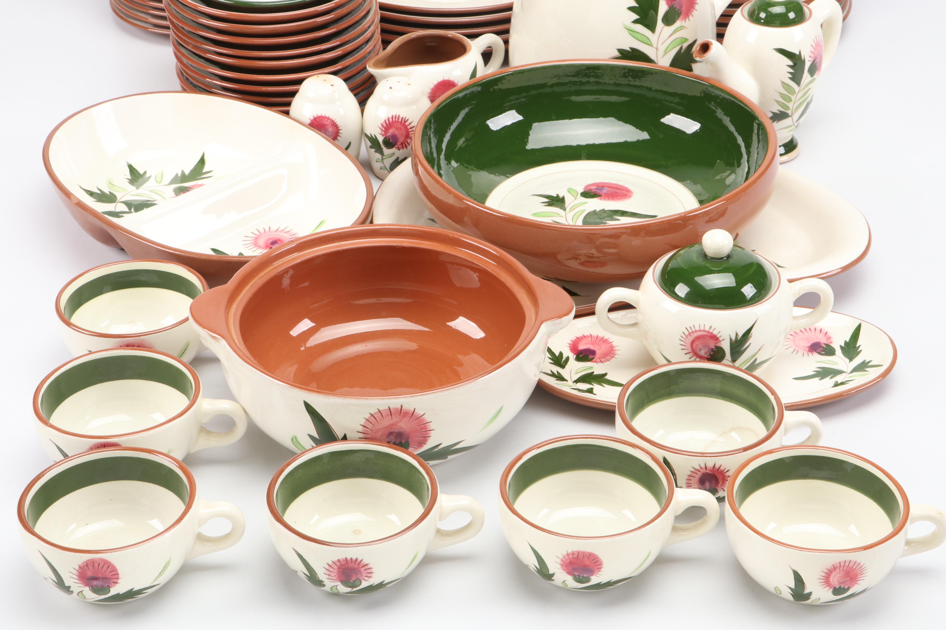 Stangl Pottery "Thistle" Dinnerware and Serving Pieces, Mid to Late ...