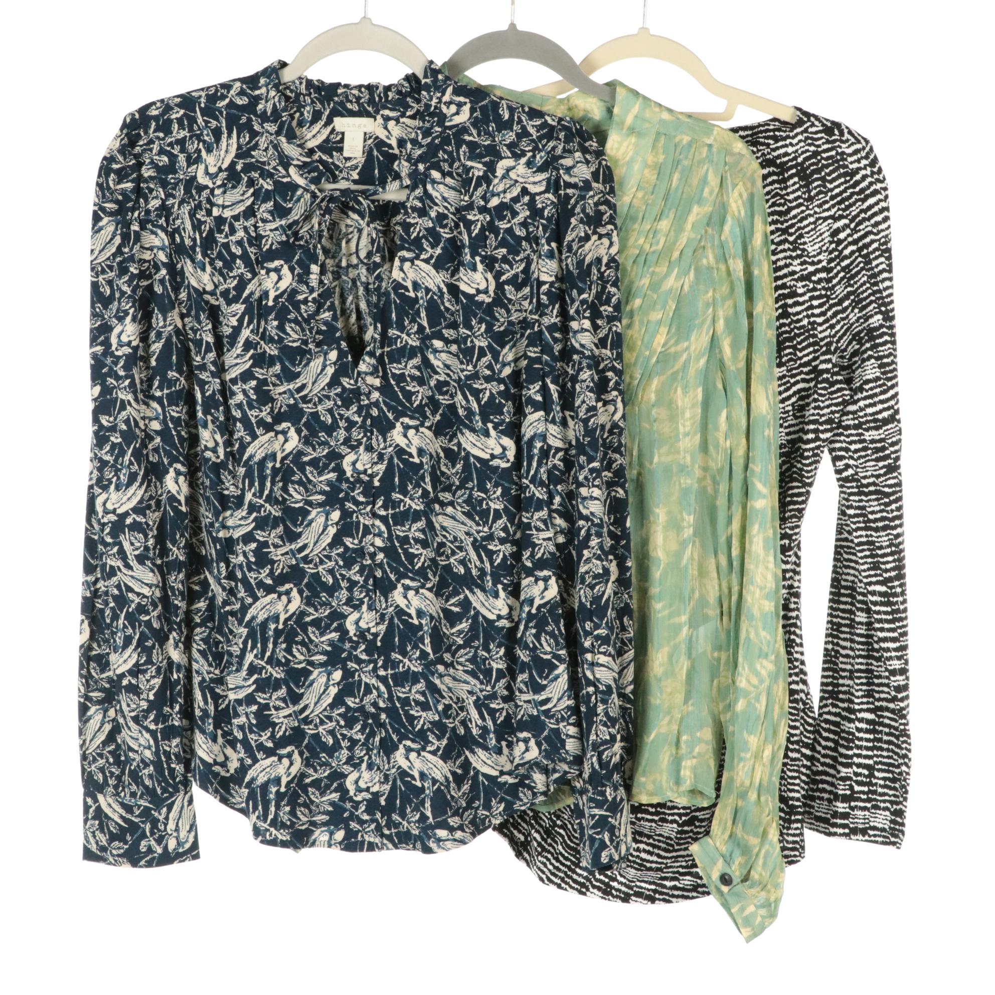 BOSS Hugo Boss, Rag & Bone and Hinge Long Sleeve Patterned Blouses | EBTH