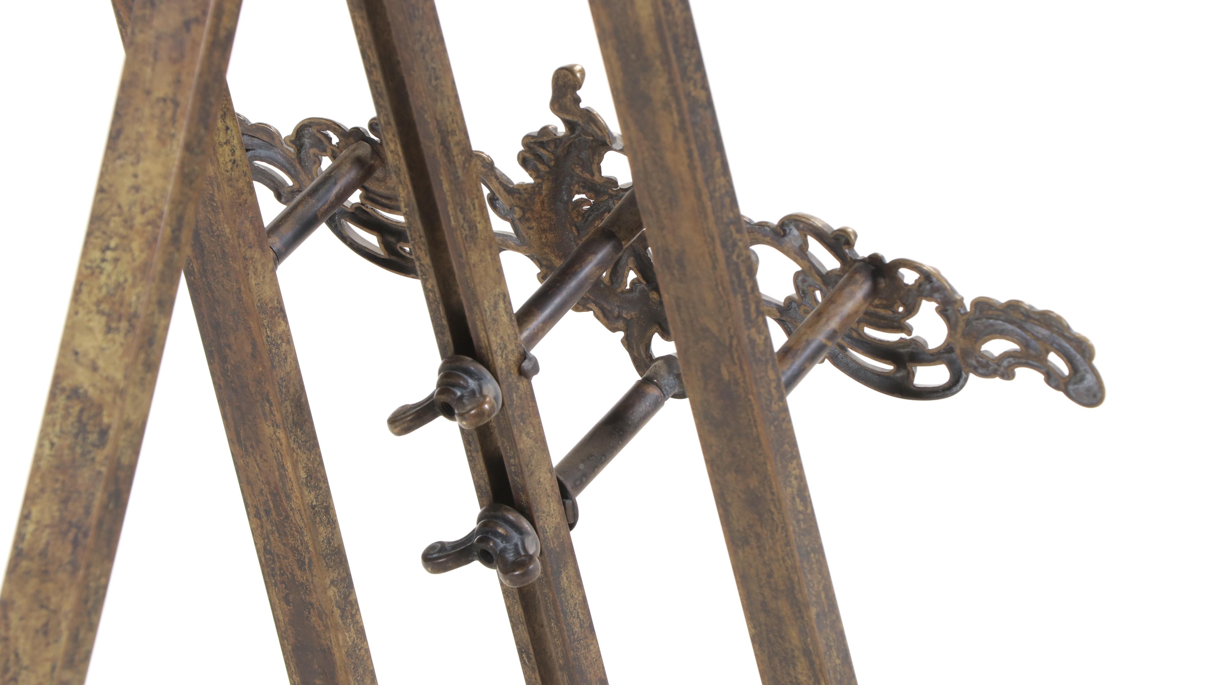 Rococo Style Cast Brass Standing Display Easel | EBTH